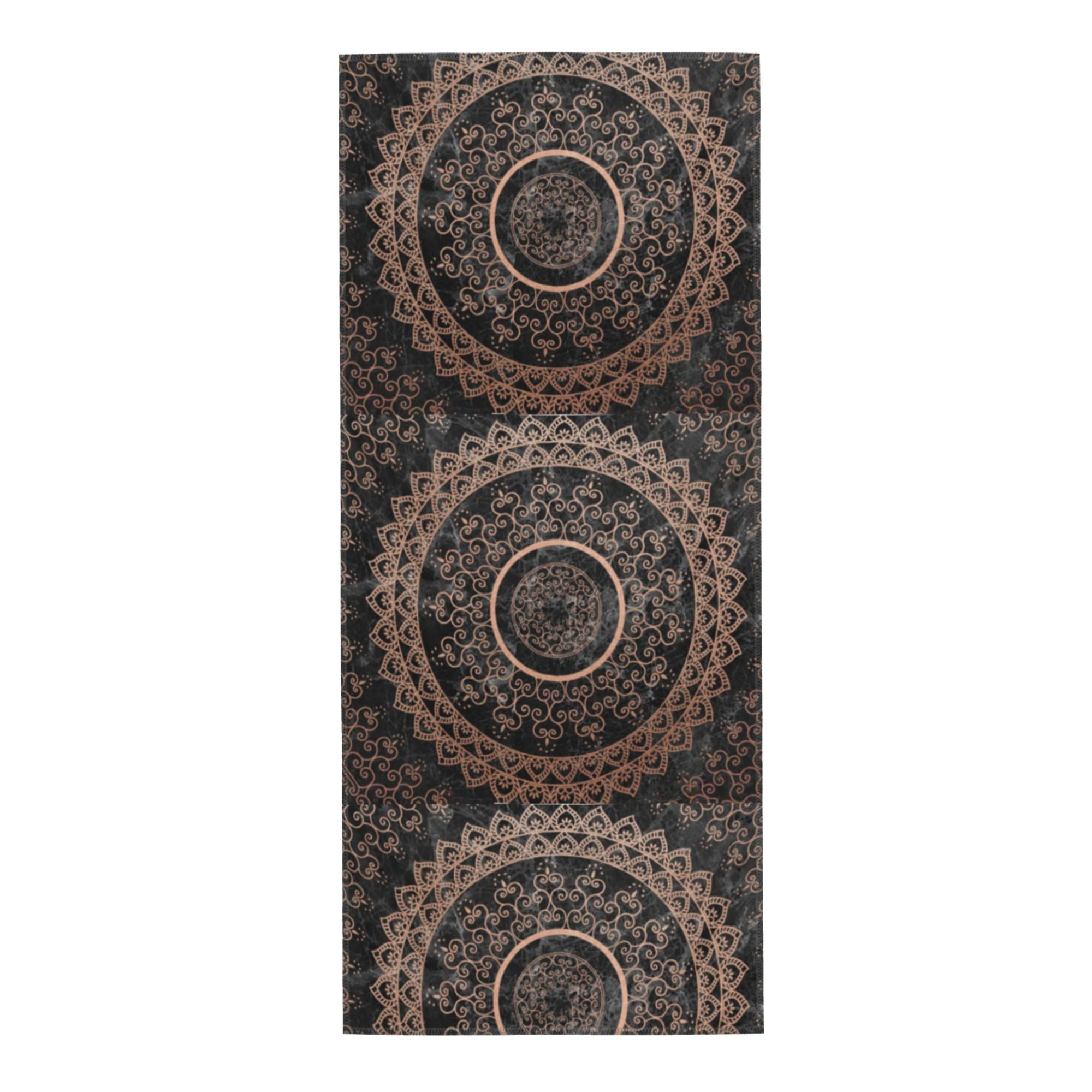 Home Towels Mandala Rose Gold And Black Marble Absorbent Hanging Hand ...