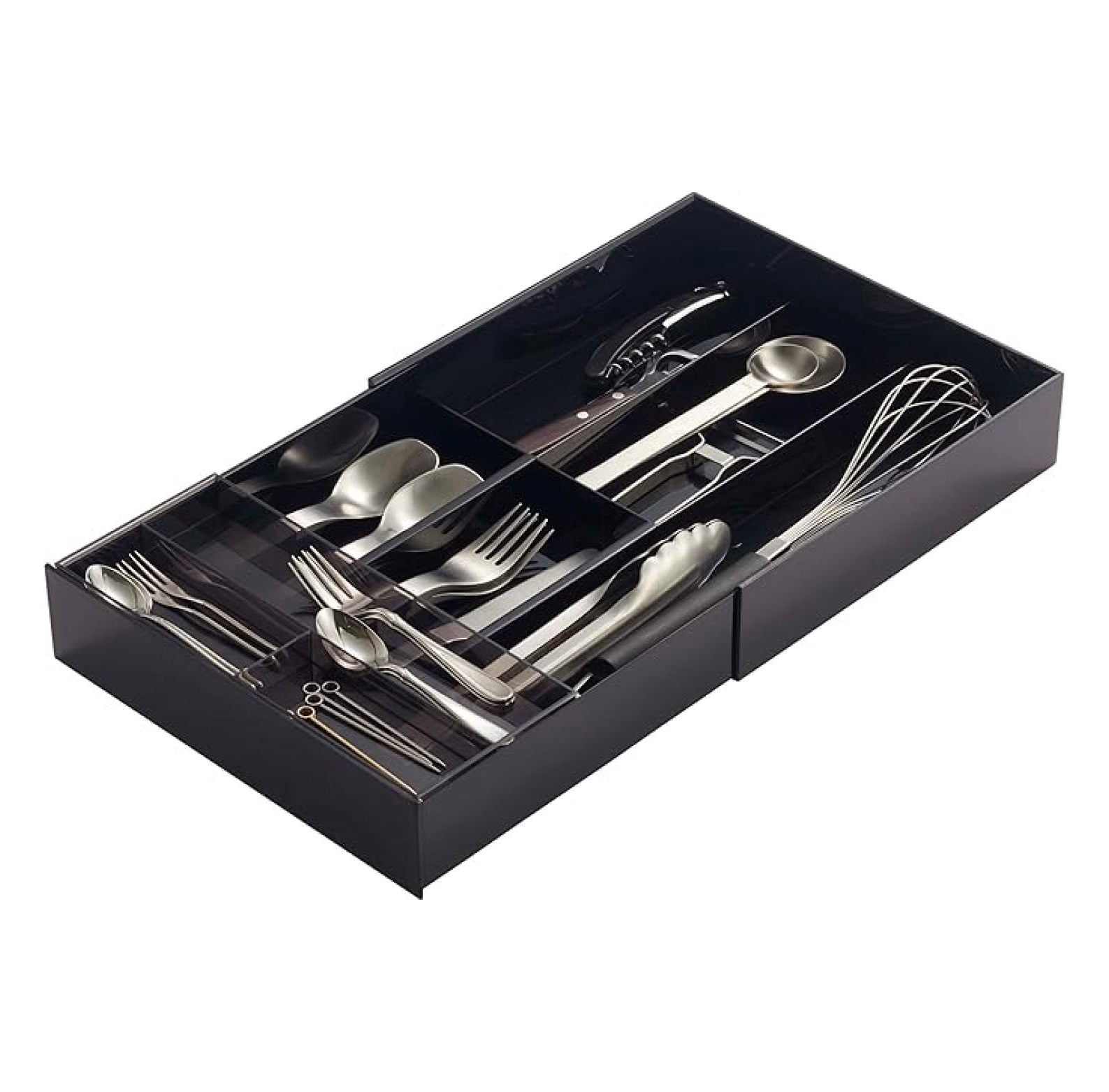 Home Tower Expandable Cutlery Drawer Organizer - Kitchen Silverware ...