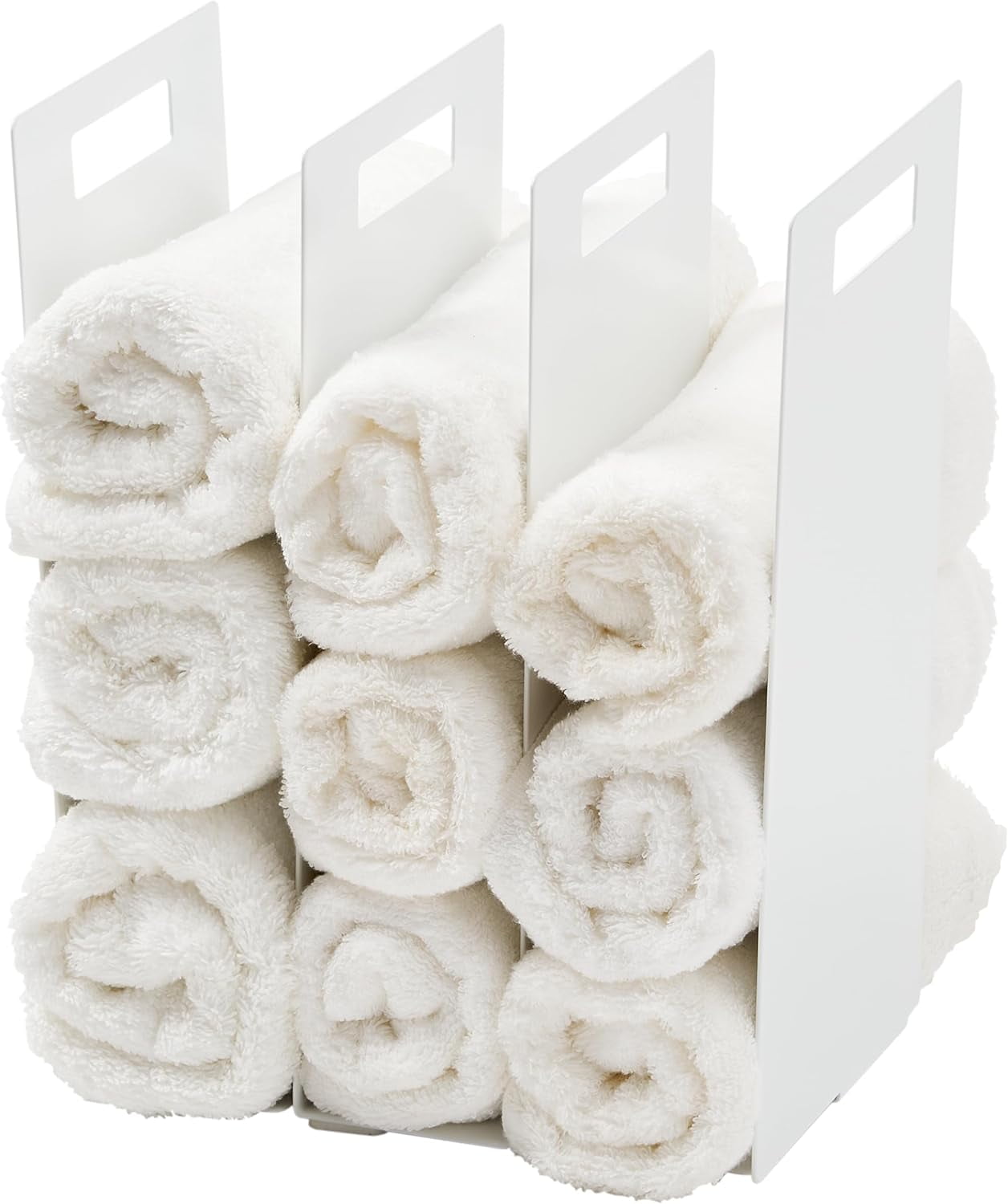 Home Tower White Interlocking Towel Organizer (Set of 2) - Walmart.com
