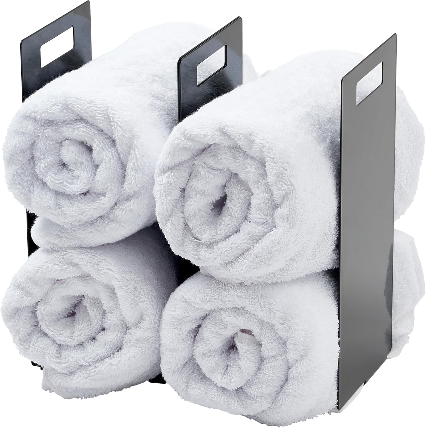 Home Tower White Interlocking Towel Organizer (Set of 2) - Walmart.com