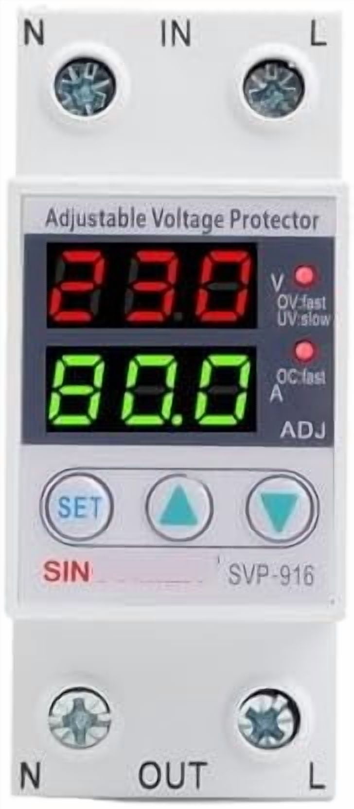 Home Usage Dual LED Display 40A 63A 80A Din Rail 230V Adjustable ...