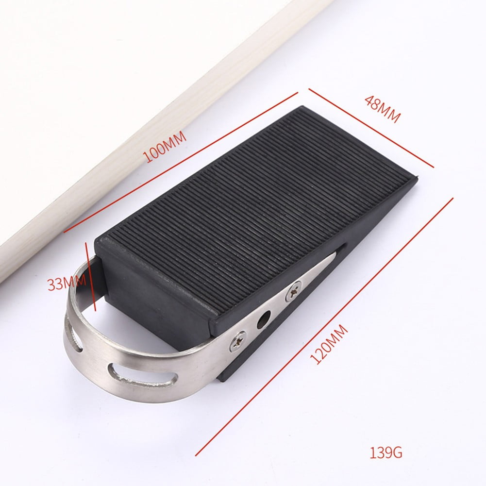 Home Use Rubber Stainless Steel Door Stop Wedge Block Stopper Safety ...