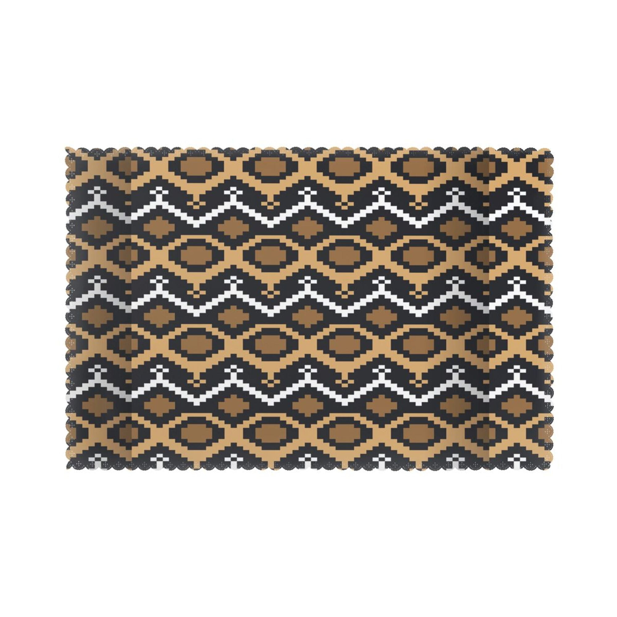 Home Vintage Pattern Background Placemats Set Of 6 Washable Wipeable ...