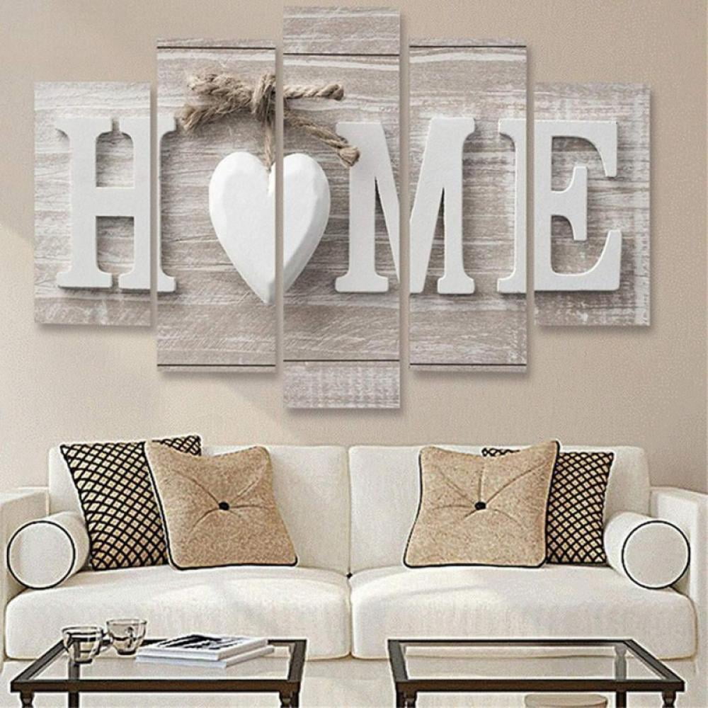 Home Wall Art Canvas Painting 5 Panels for Living Room Decoration ...