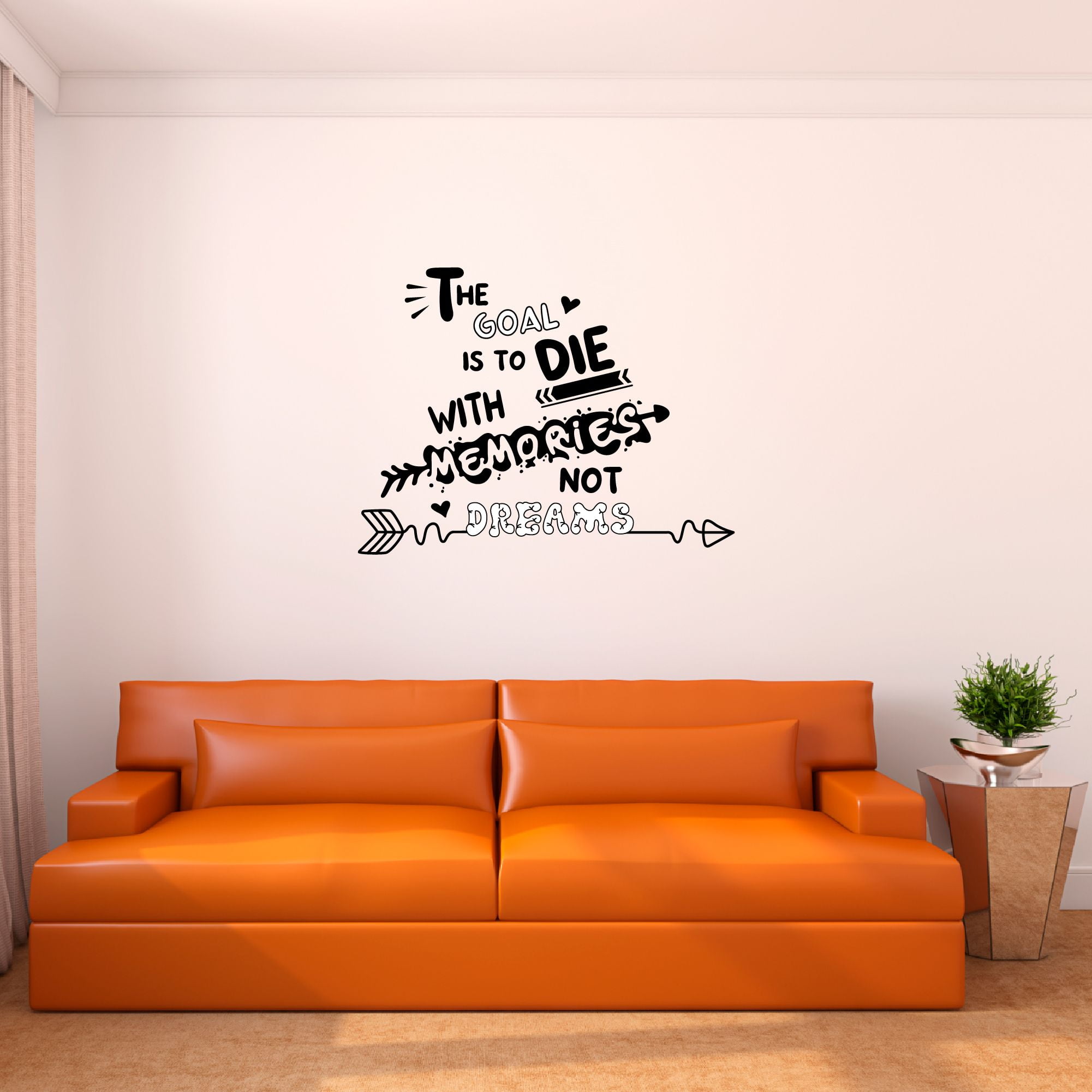 Home Wall Decal - The Goal is Die with Memories - Joyful Adventure ...