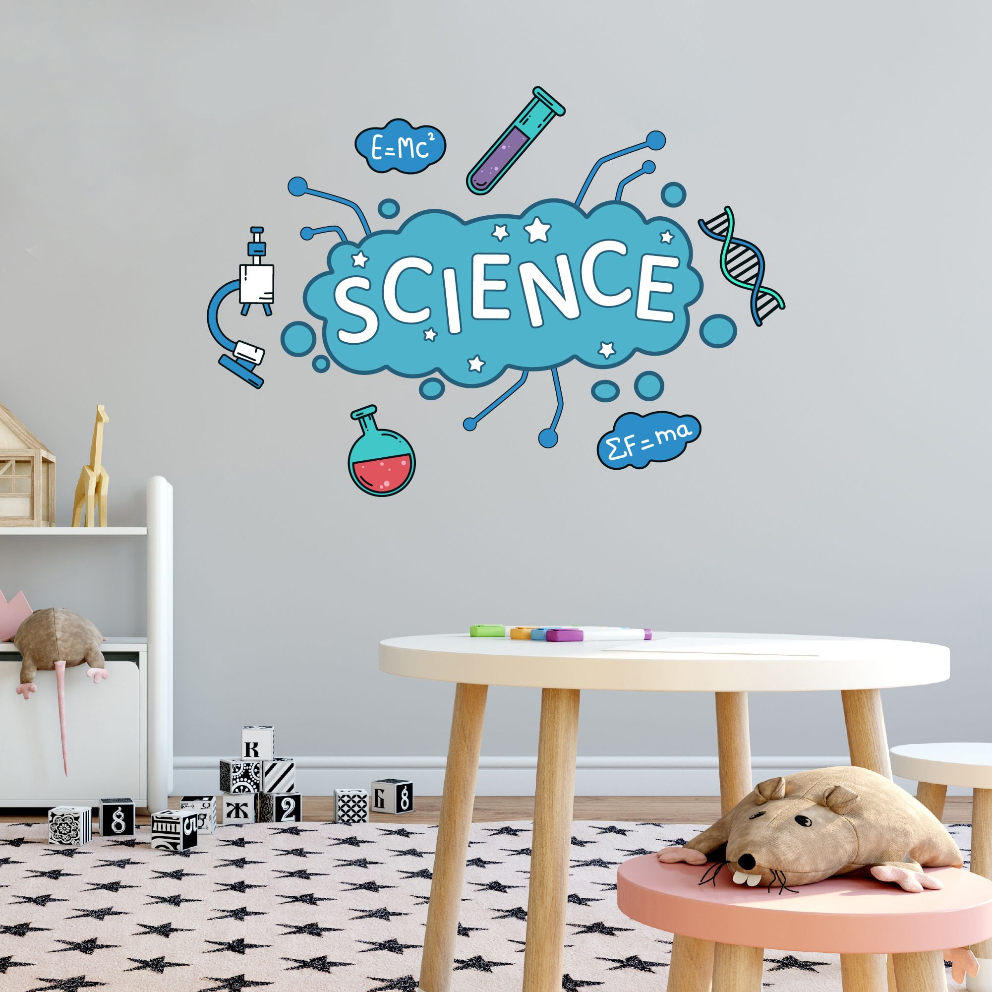 Home Wall Decal - Science - Cute Learning Design Cute Sciene Lettering ...