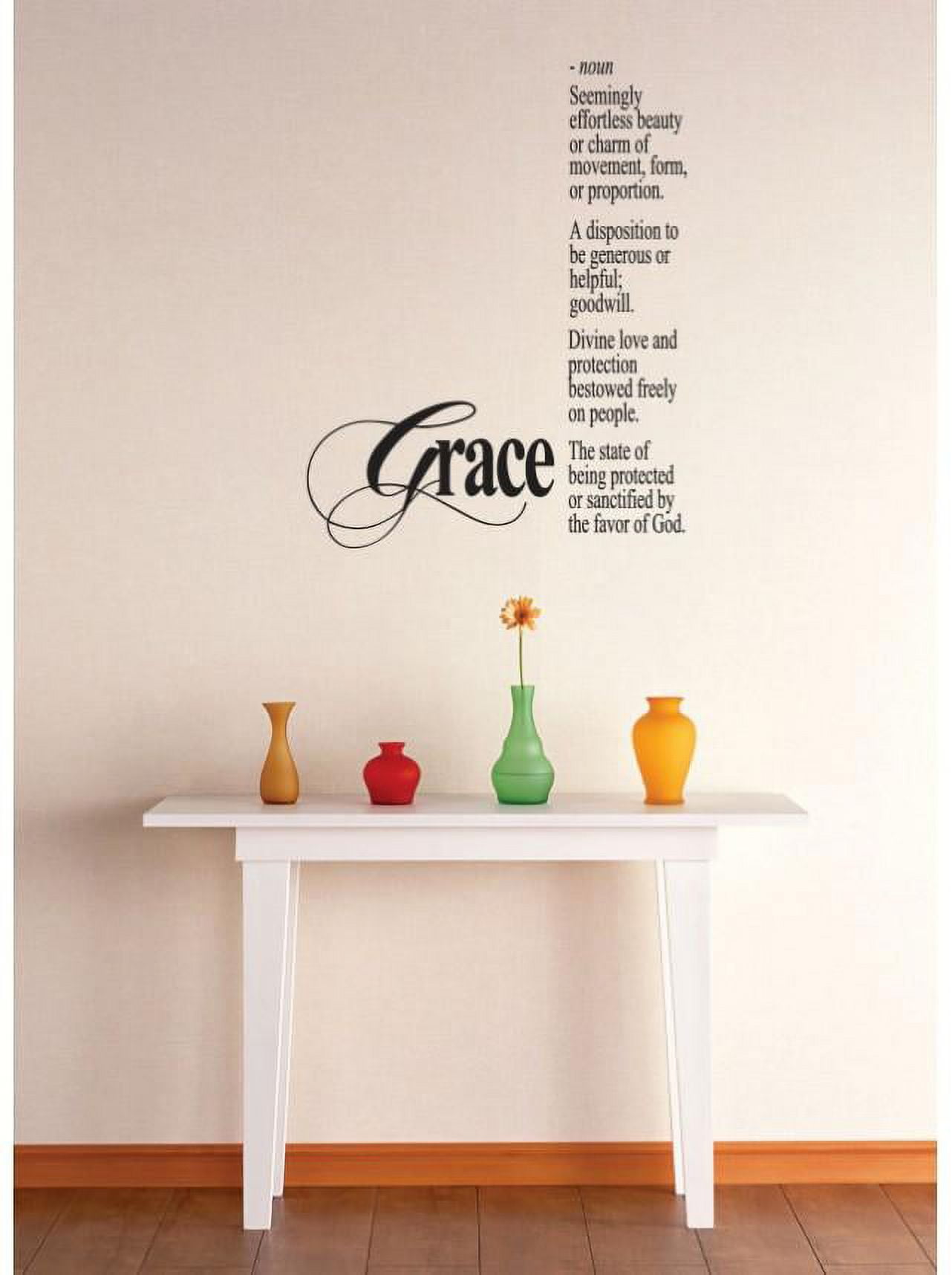 Home Wall Decals Grace Noun Dictionary Definition Bedroom Stickers DIY ...