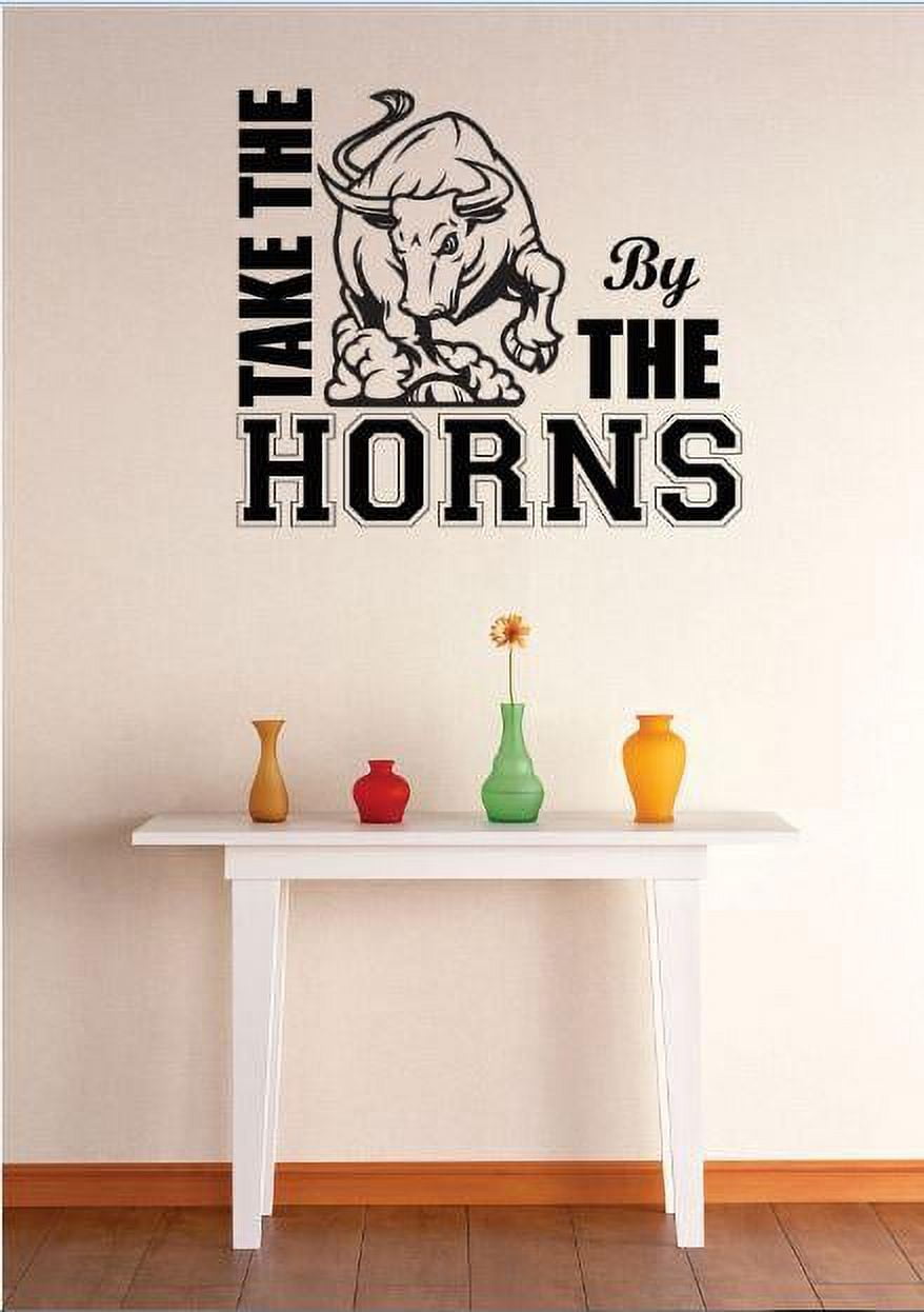 Home Wall Decals Take The Bull By The Horns Bedroom Stickers DIY ...