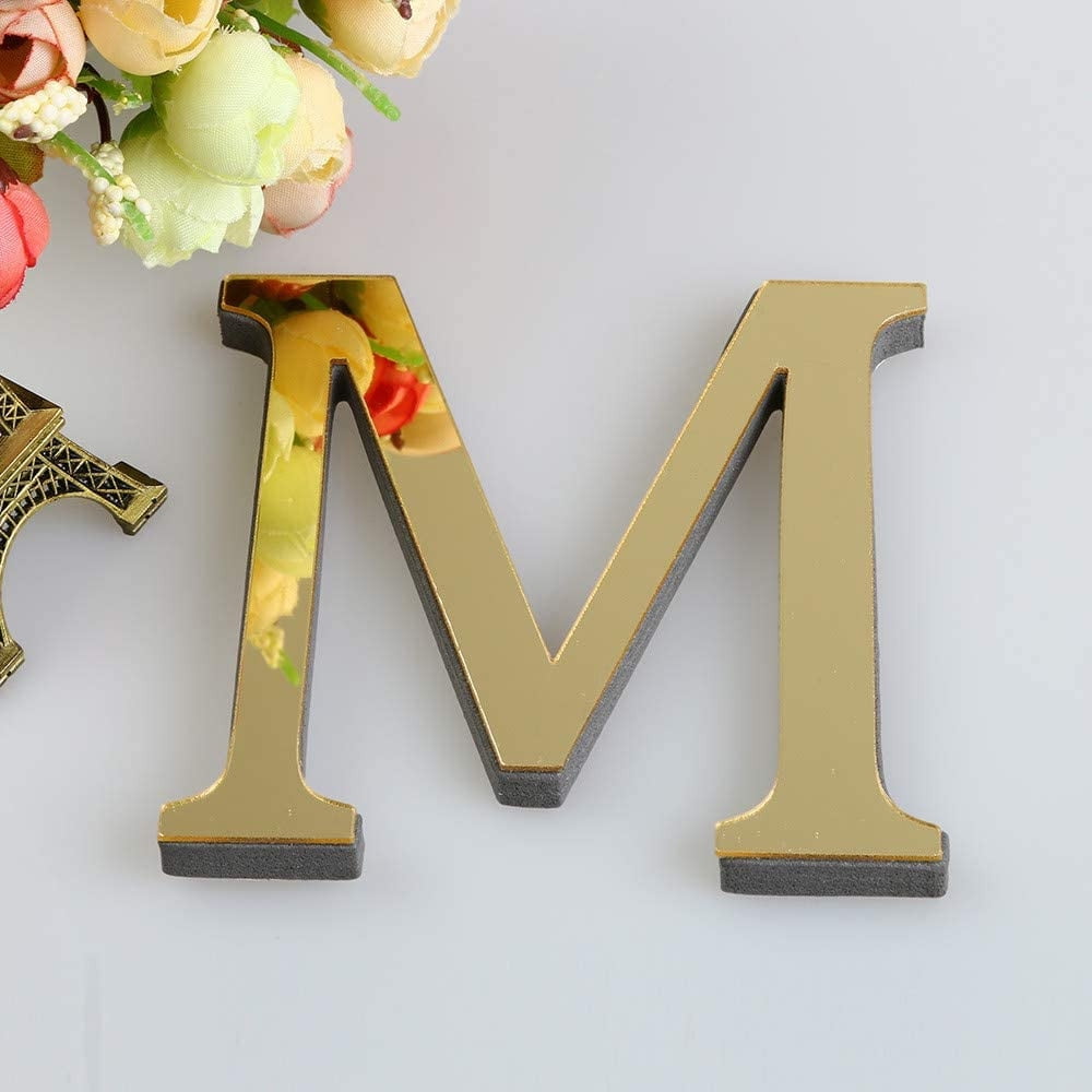 Home Wall Decor Letter Signs Acrylic Mirror Wall Stickers Wall ...