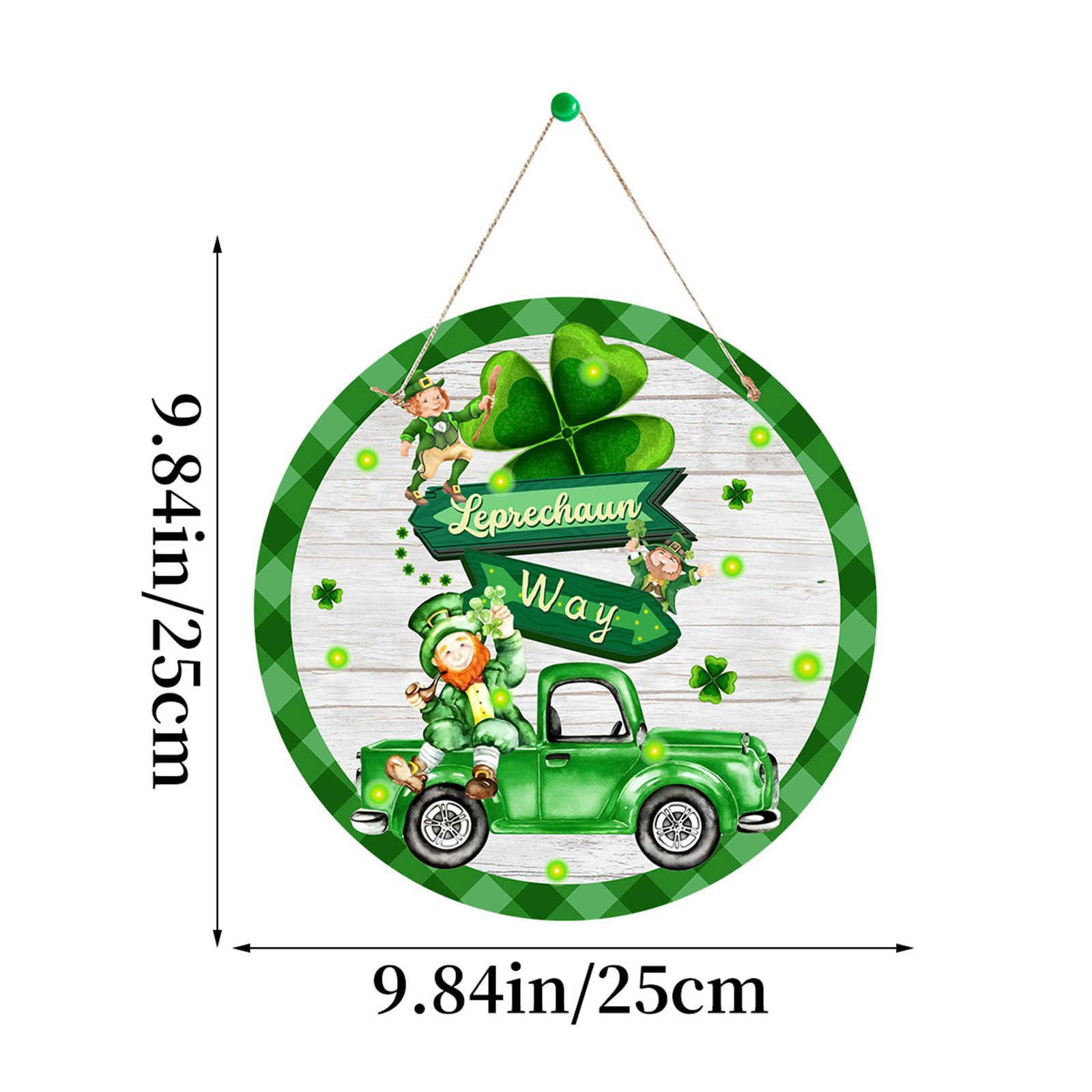 Home Wall Decorations ST. Patrick's Day Wreath St. Patrick's Door Sign ...