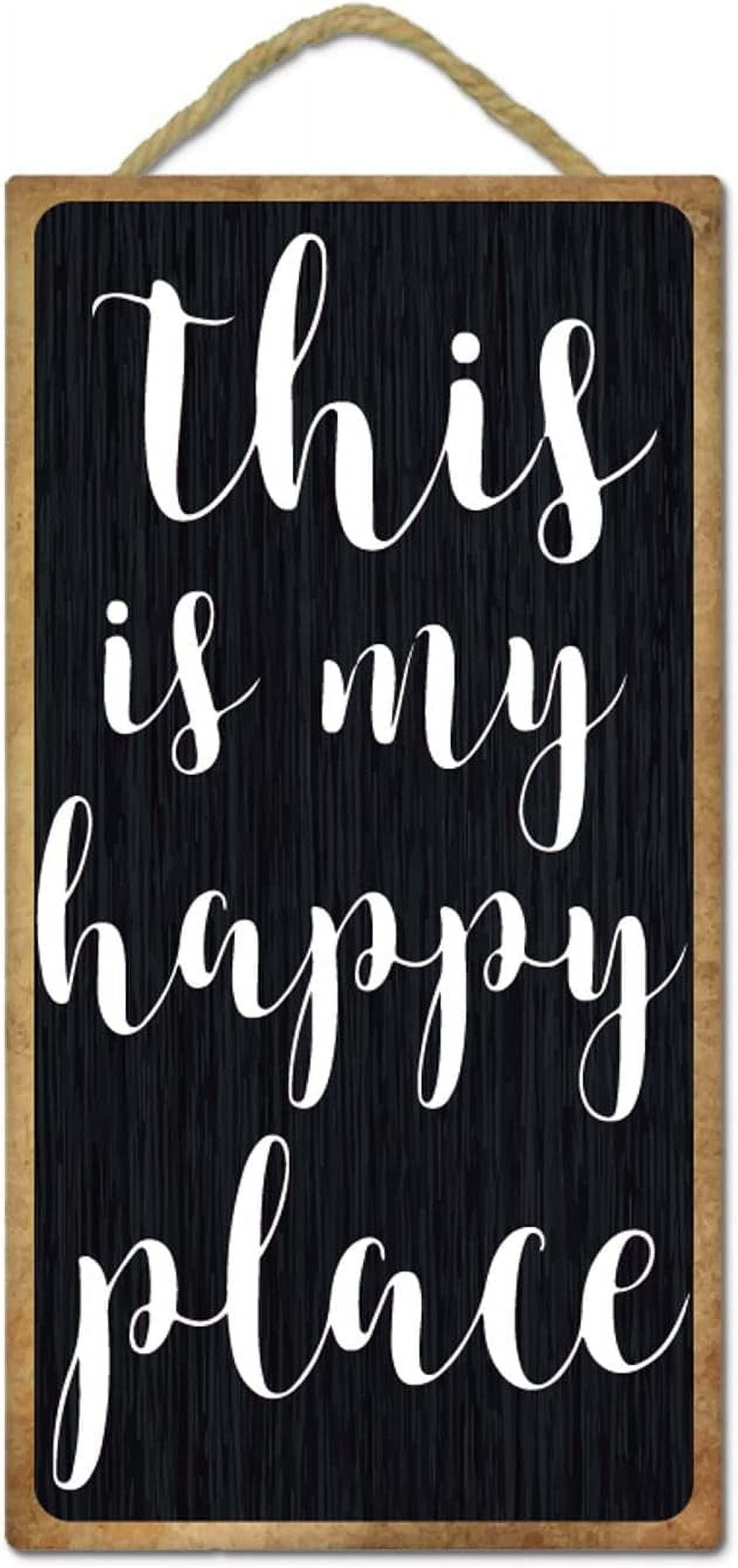 Home Wall Hanging Decorative Wood Signs This is My Happy Place ...