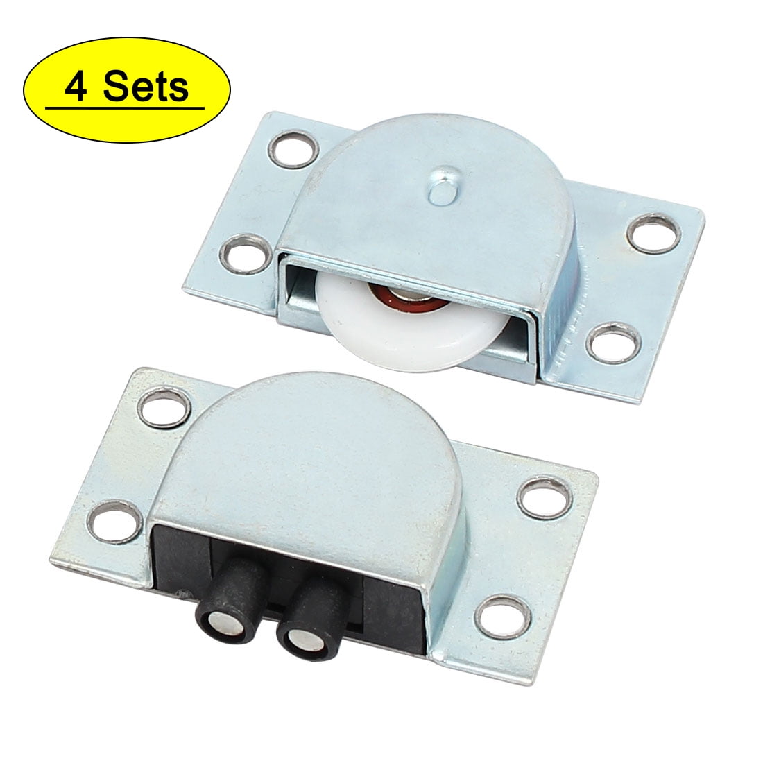 Home Wardrobe Cupboard Sliding Door Nylon Rollers 24mm Dia Wheel 4 Set ...
