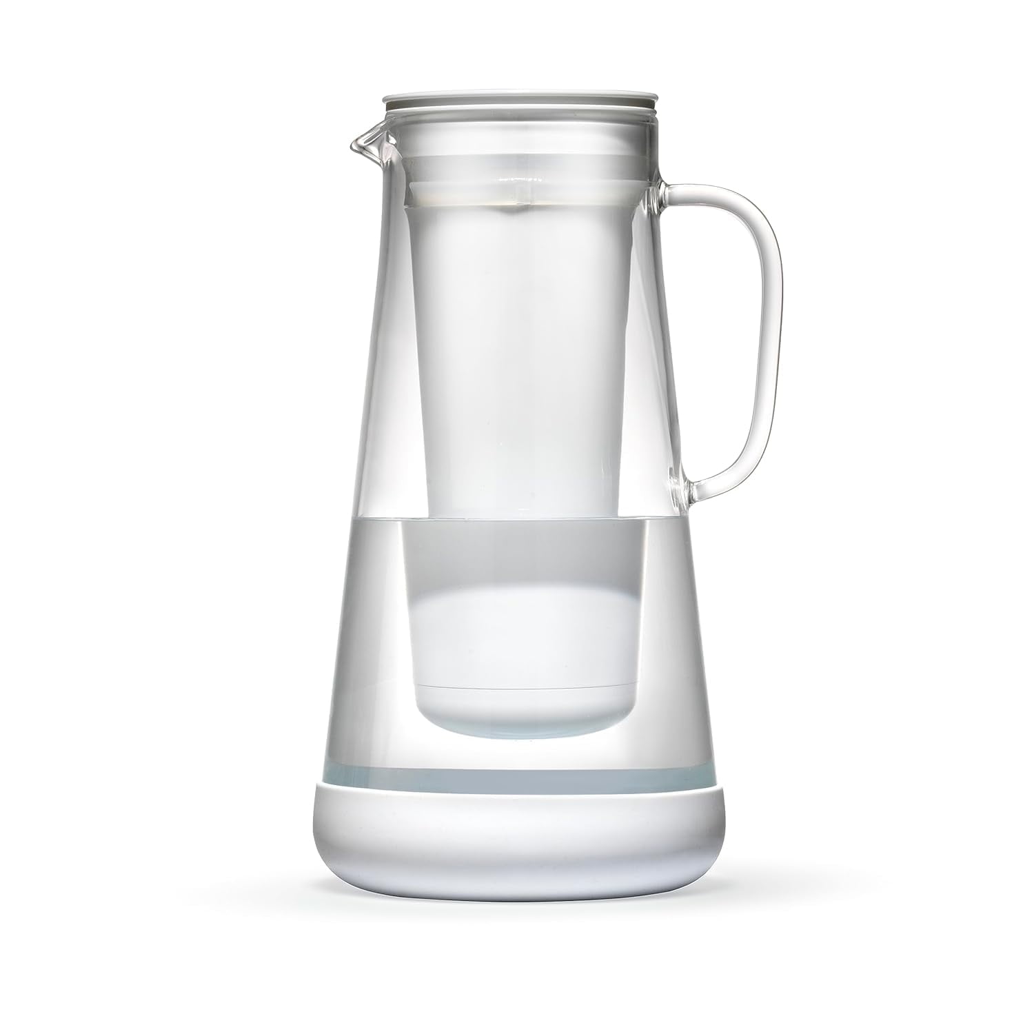 Home - Water Filter Pitcher, 7-Cup, White, Glass with Silicone Base ...