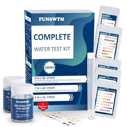 Home Water Testing Kits for Drinking Water: 18 in 1 200 Strips + 5 ...