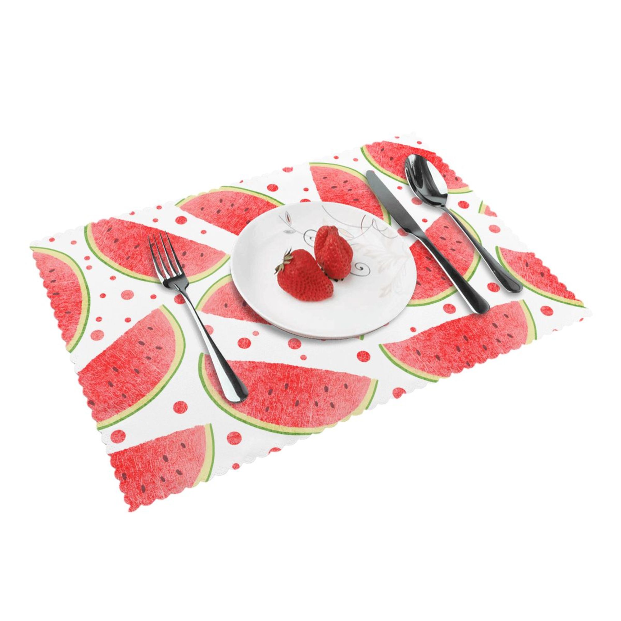 Home Watermelon Placemats Set Of 4 Washable Wipeable Place Mats Place ...