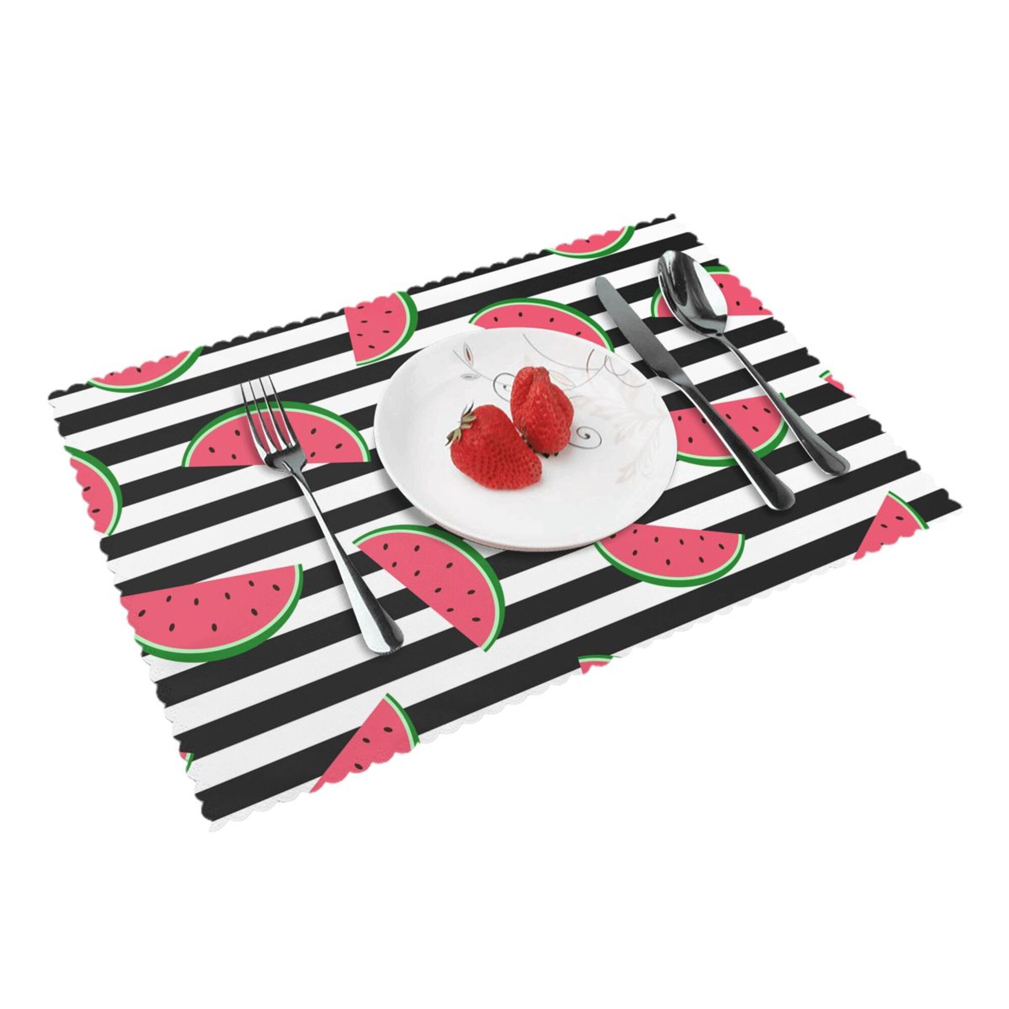 Home Watermelon Placemats Set Of 4 Washable Wipeable Place Mats Place ...