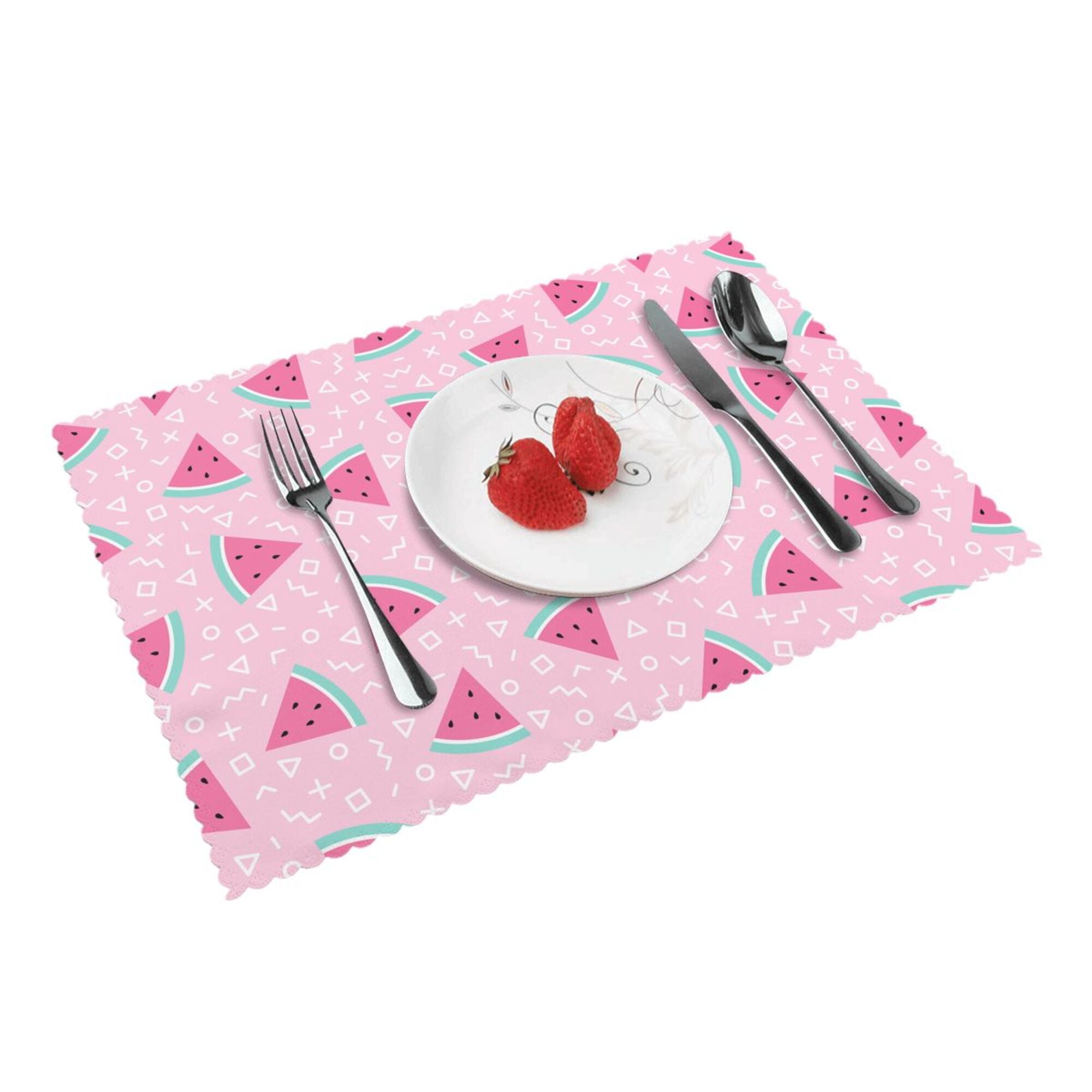 Home Watermelon Placemats Set Of 4 Washable Wipeable Place Mats Place ...