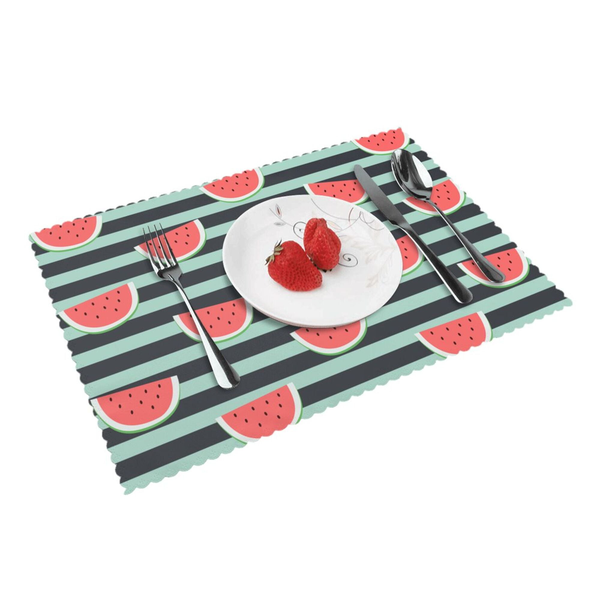 Home Watermelon Placemats Set Of 4 Washable Wipeable Place Mats Place ...