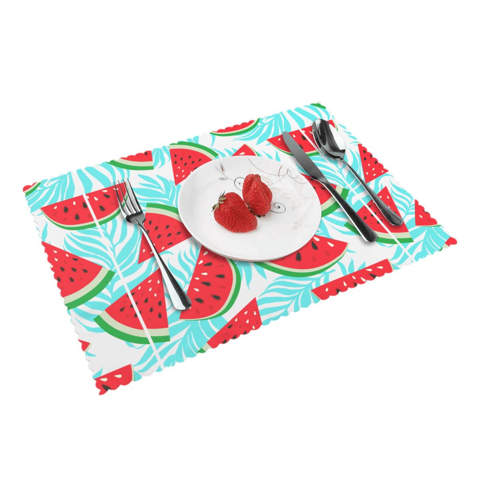Home Watermelon Placemats Set Of 4 Washable Wipeable Place Mats Place ...