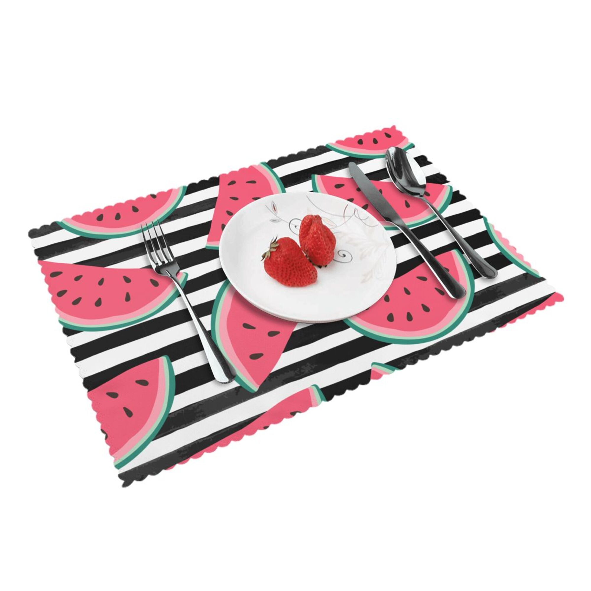 Home Watermelon Placemats Set Of 4 Washable Wipeable Place Mats Place ...