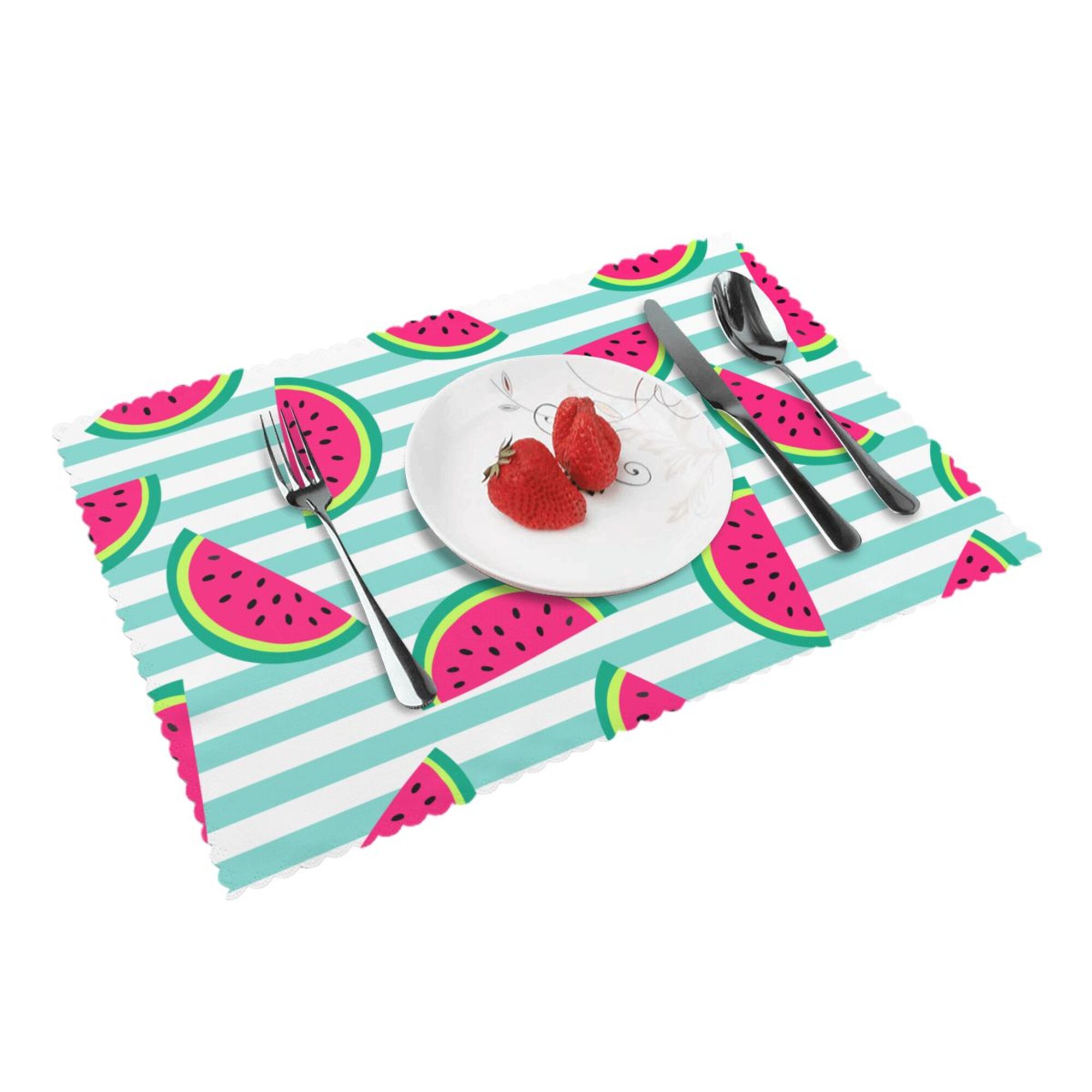 Home Watermelon Placemats Set Of 4 Washable Wipeable Place Mats Place ...