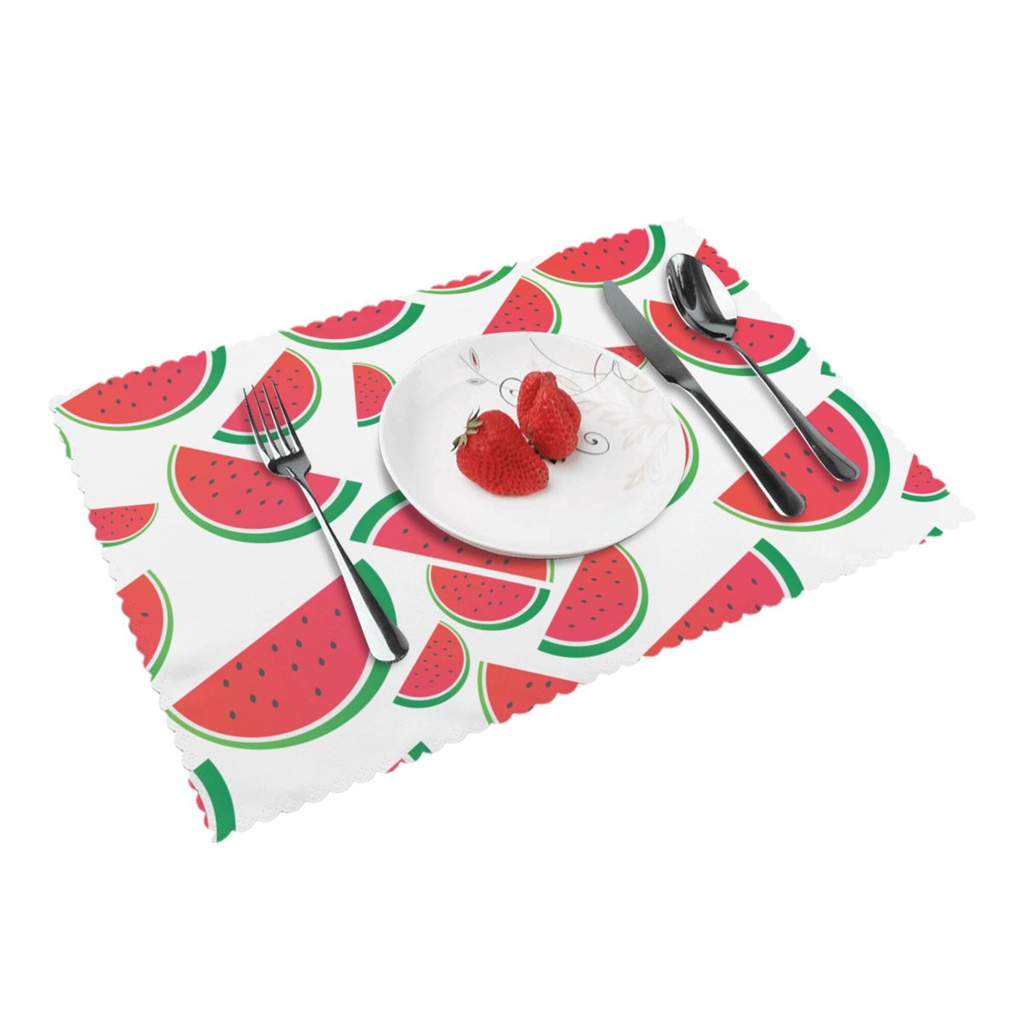 Home Watermelon Placemats Set Of 4 Washable Wipeable Place Mats Place ...
