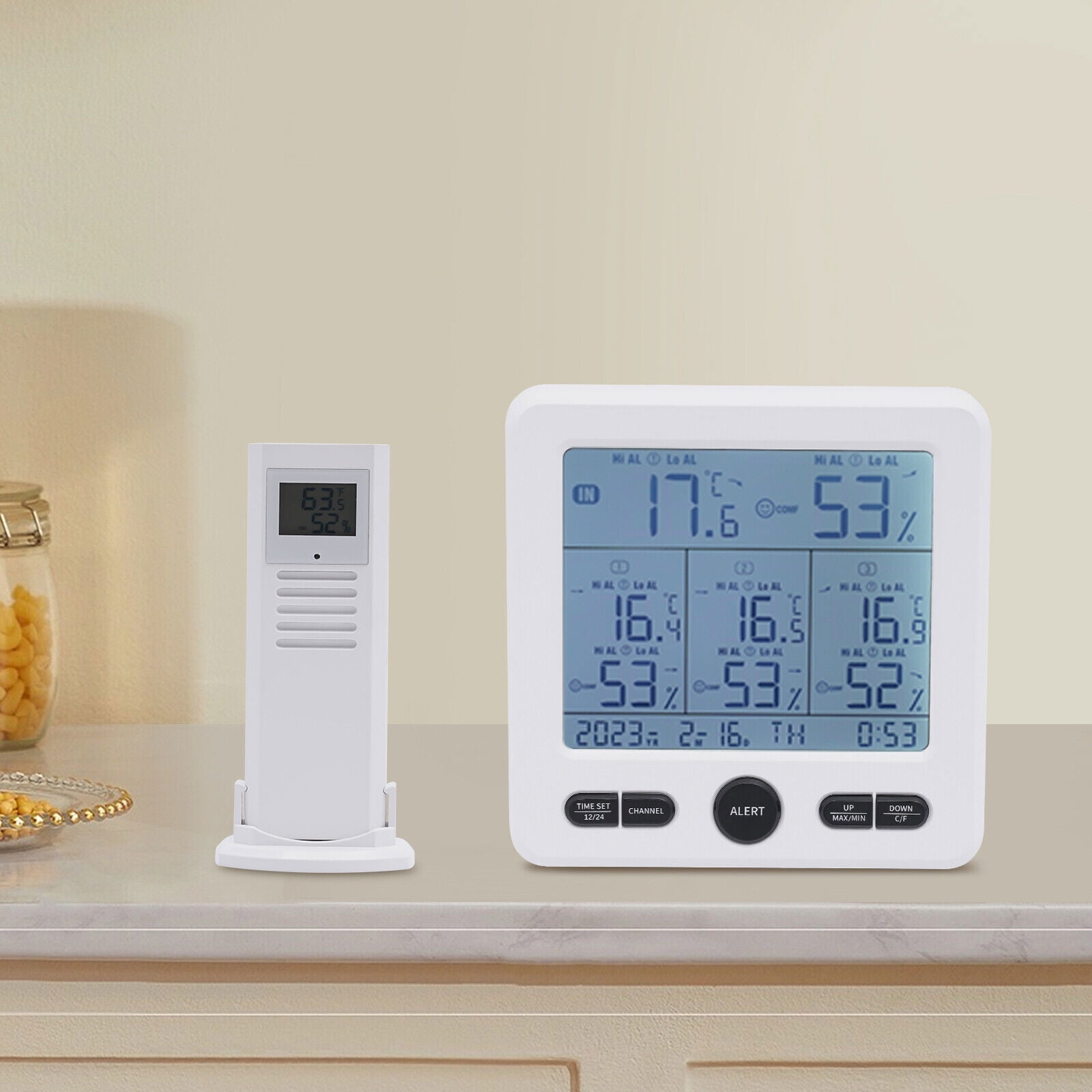 Home Weather Station & Indoor Outdoor Thermometer Digital Hygrometer ...