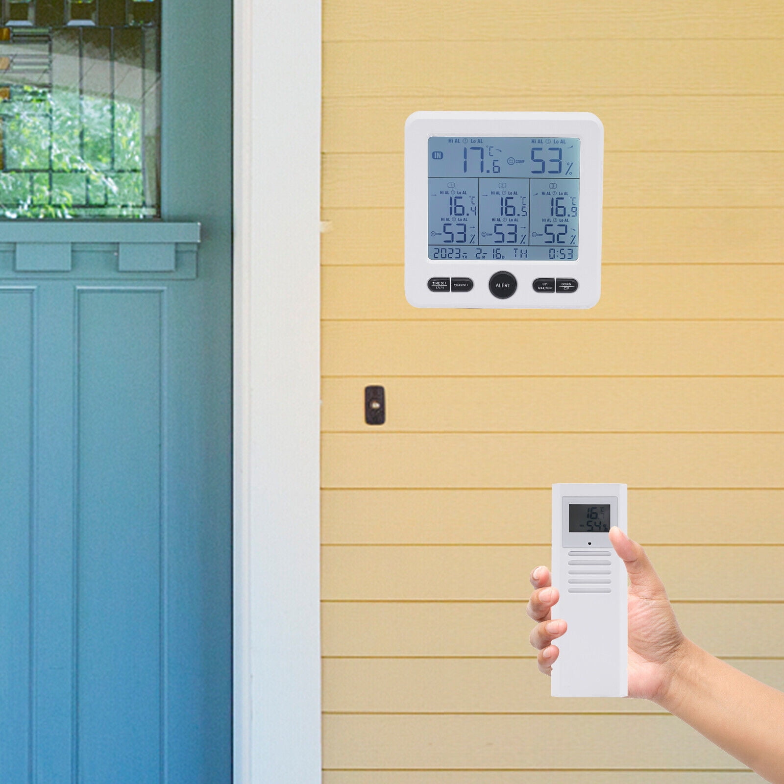 Home Weather Station + Indoor Outdoor Thermometer with 3 Wireless ...