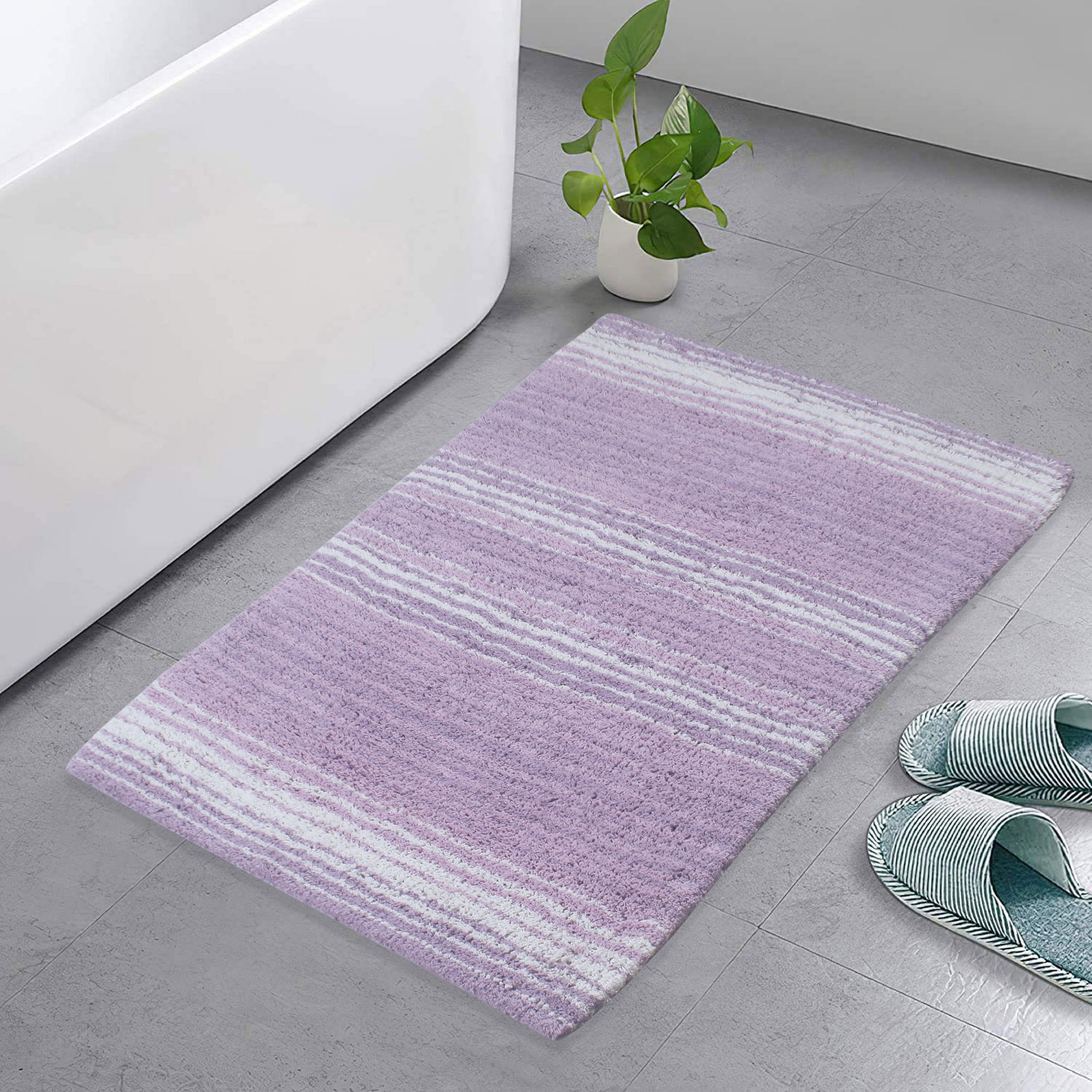 Home Weavers 100% Cotton Gradation Collection Bathroom Decore | Washable Rug | Bathroom Mat ...