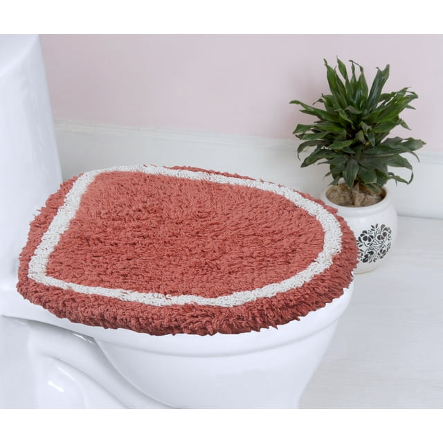 Home Weavers Allure Bathroom Rug Toilet Lid Seat Cover, Elastic Edges ...