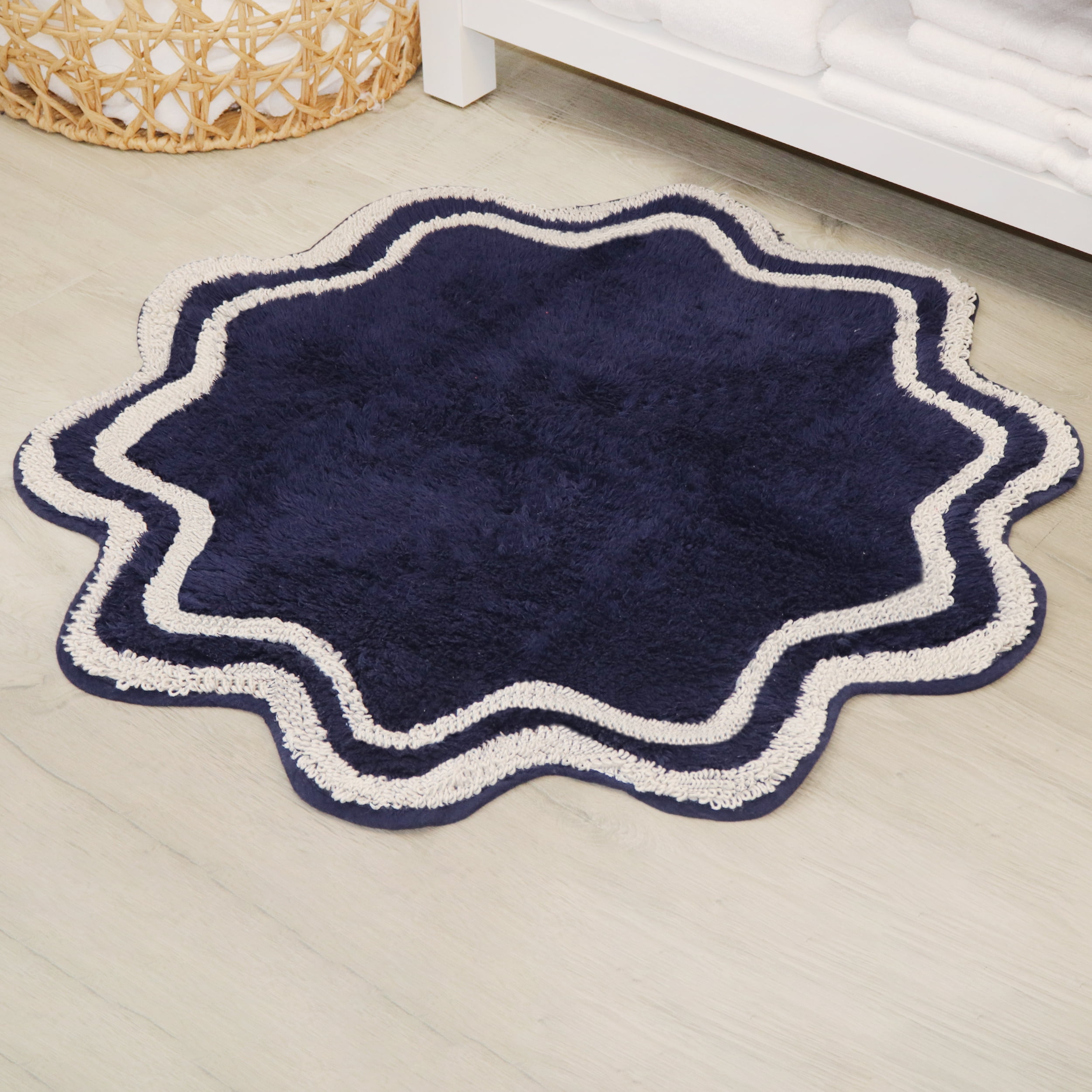 Home Weavers Allure Collection 100% Cotton Round Bath Rug 30