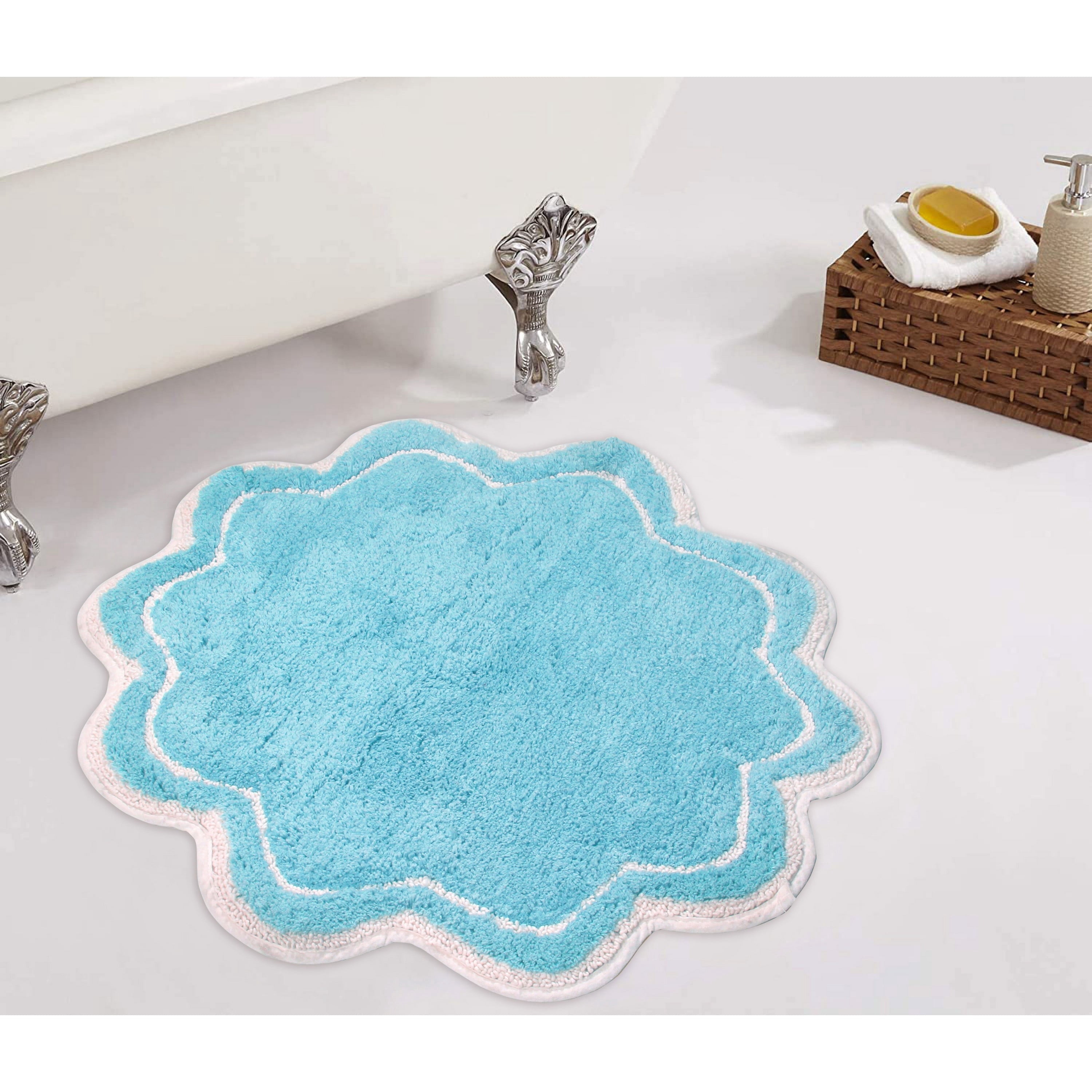 Home Weavers Allure Collection Bathroom Rug 100% Cotton Tufted Round ...