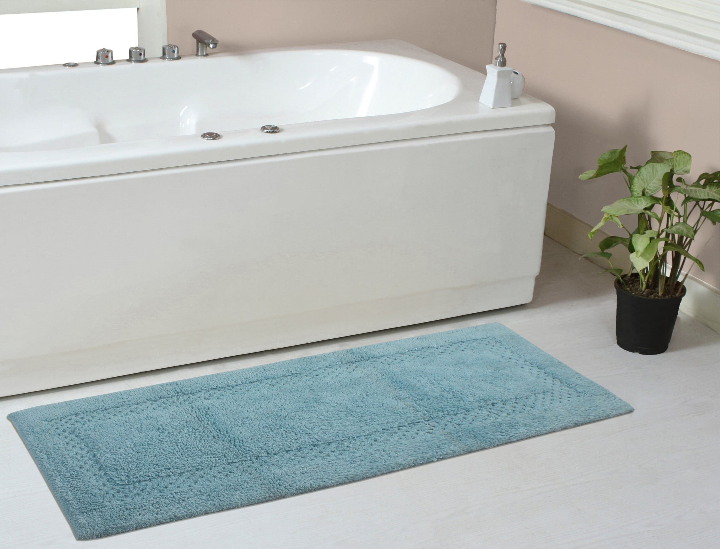 Home Weavers Classy Bath Mat 100% Cotton Bathroom Rugs Set, Bathroom ...