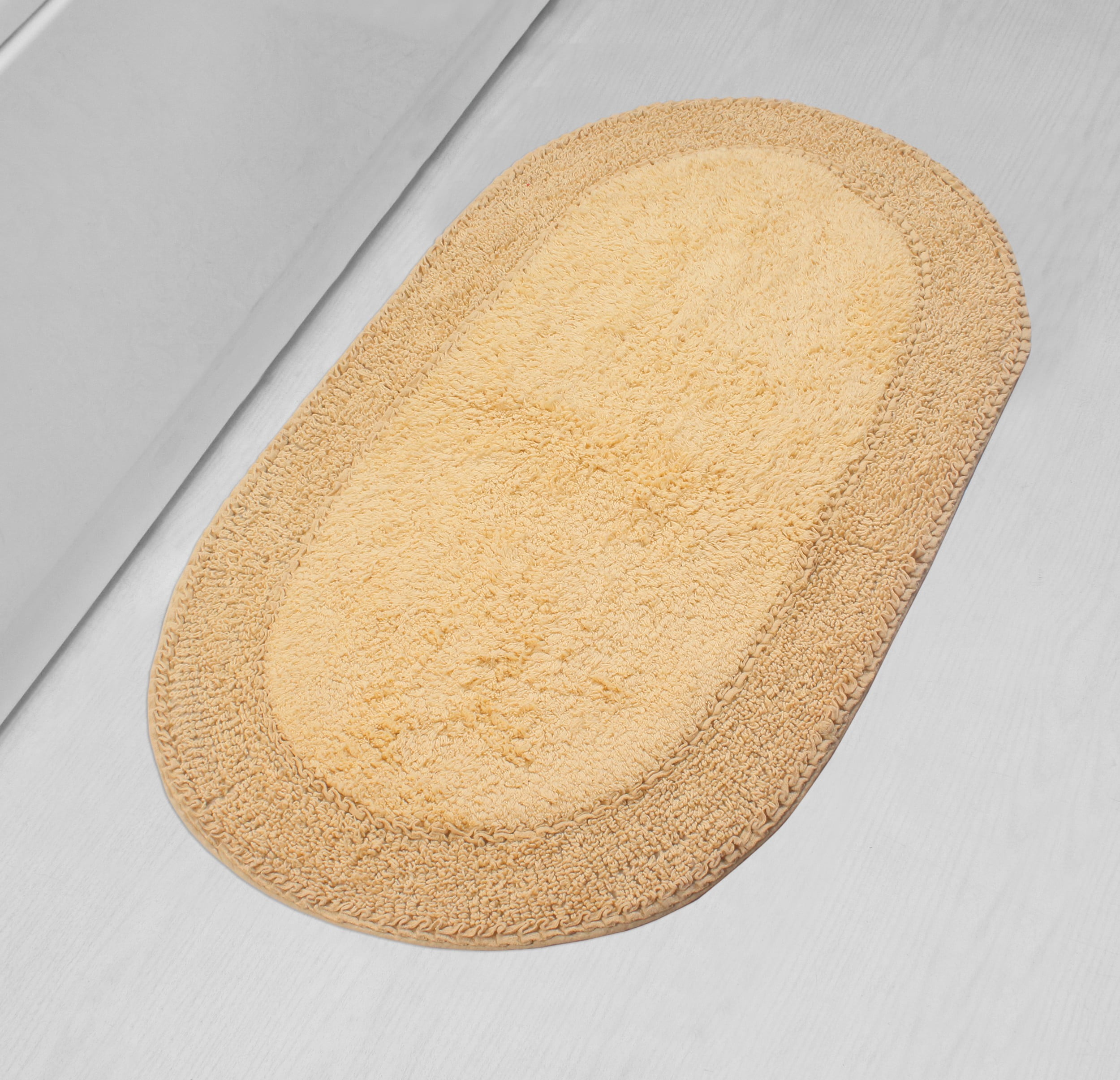 Home Weavers Double Ruffle Collection 100% Cotton Bathroom Rugs Set ...