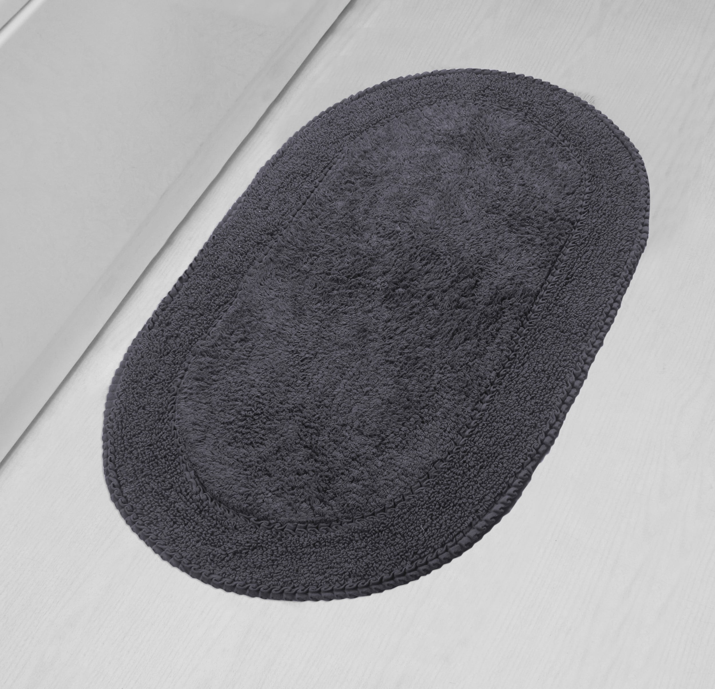 Home Weavers Double Ruffle Collection 100% Cotton Bathroom Rugs Set ...