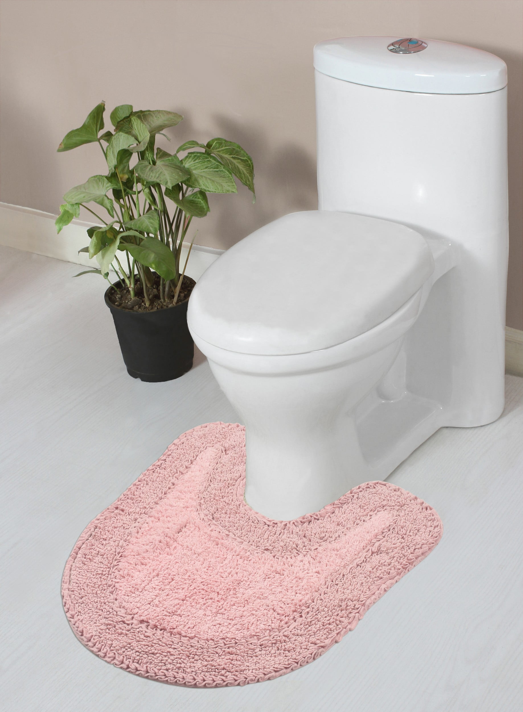 Home Weavers Double Ruffle Collection Toilet Rugs U Shaped Contour ...