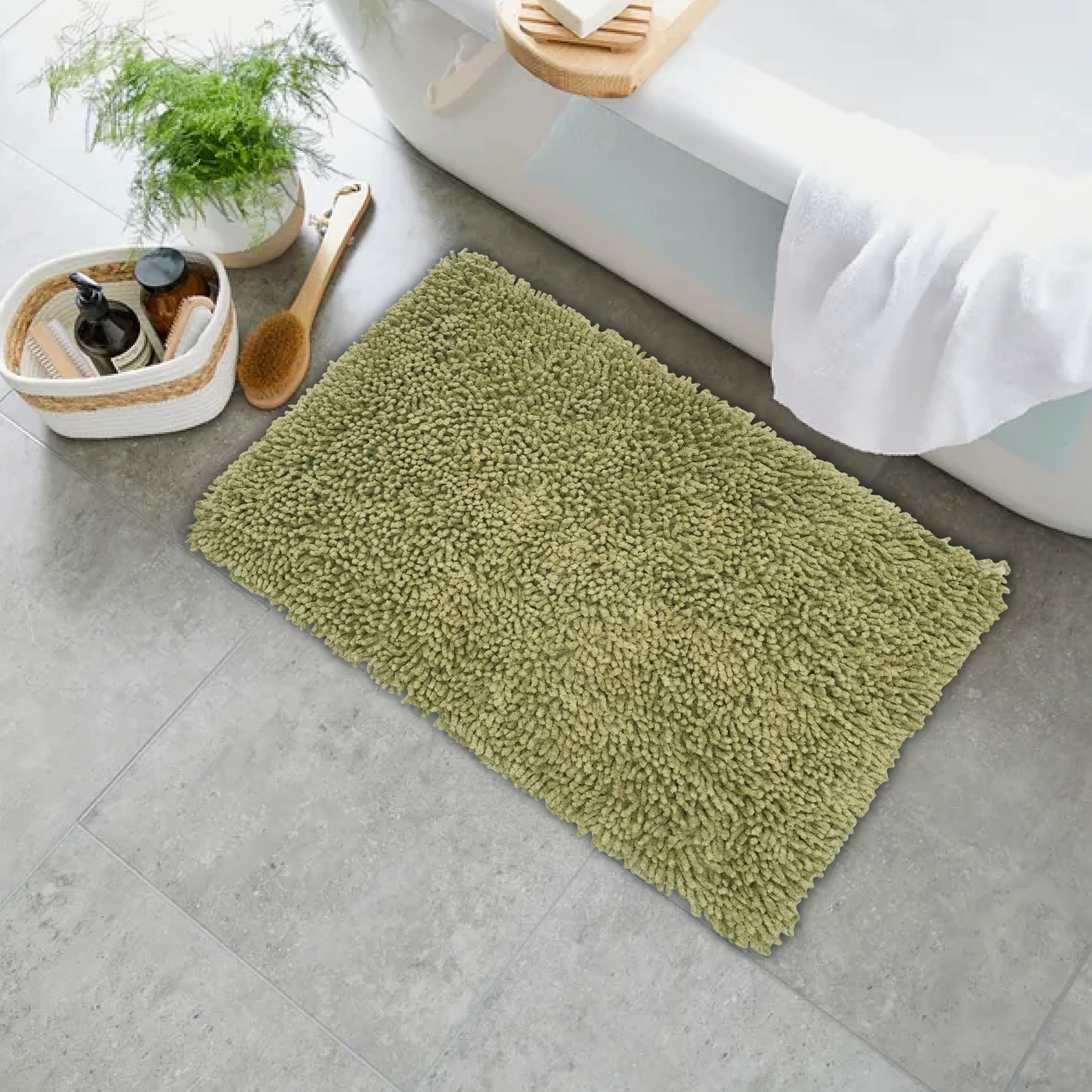 Home Weavers Fantasia Collection 100% Cotton Bathroom Rugs Set, Machine ...