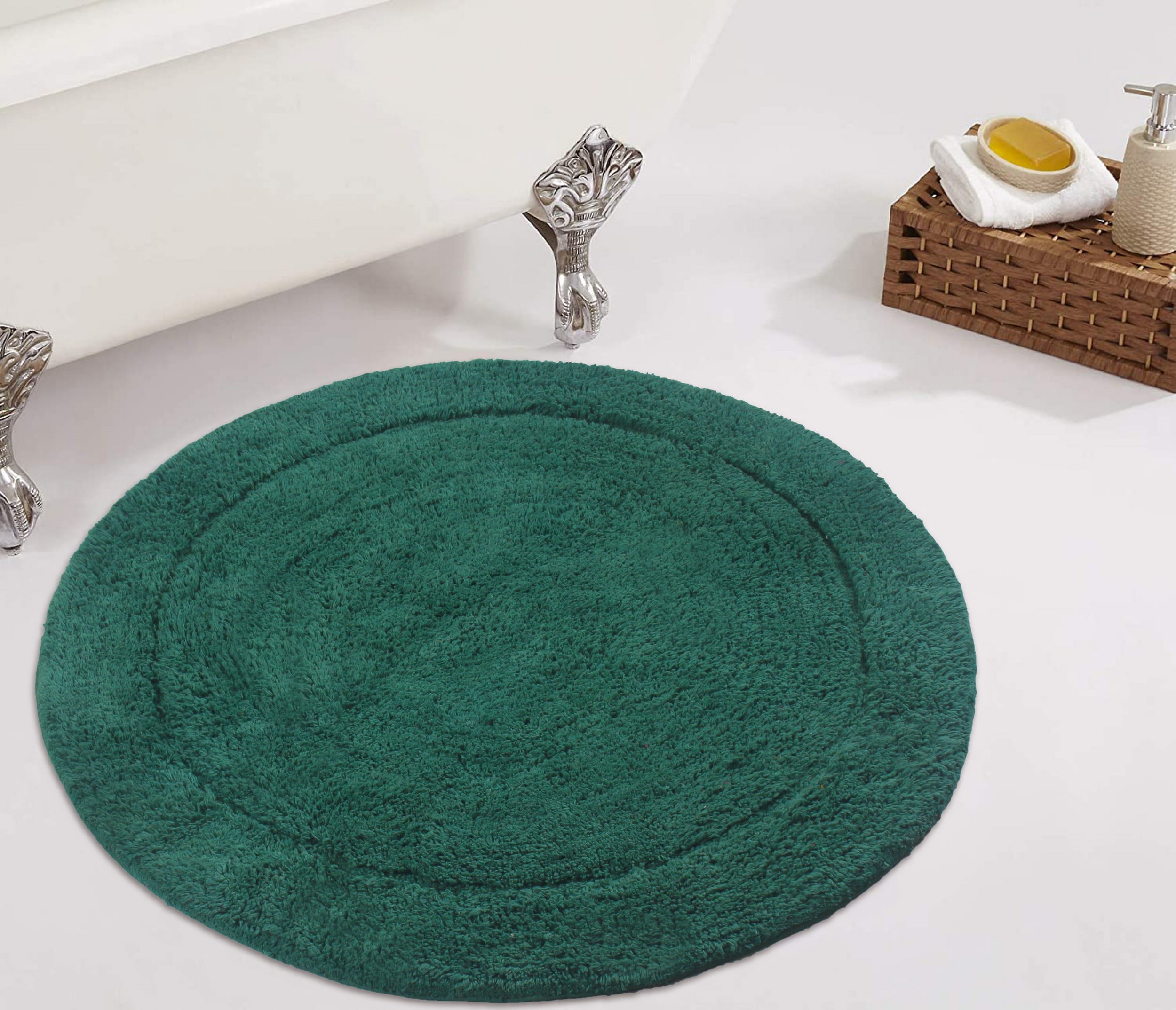 Home Weavers Inc Home Weavers Bathroom Rug, Cotton Soft, Water ...