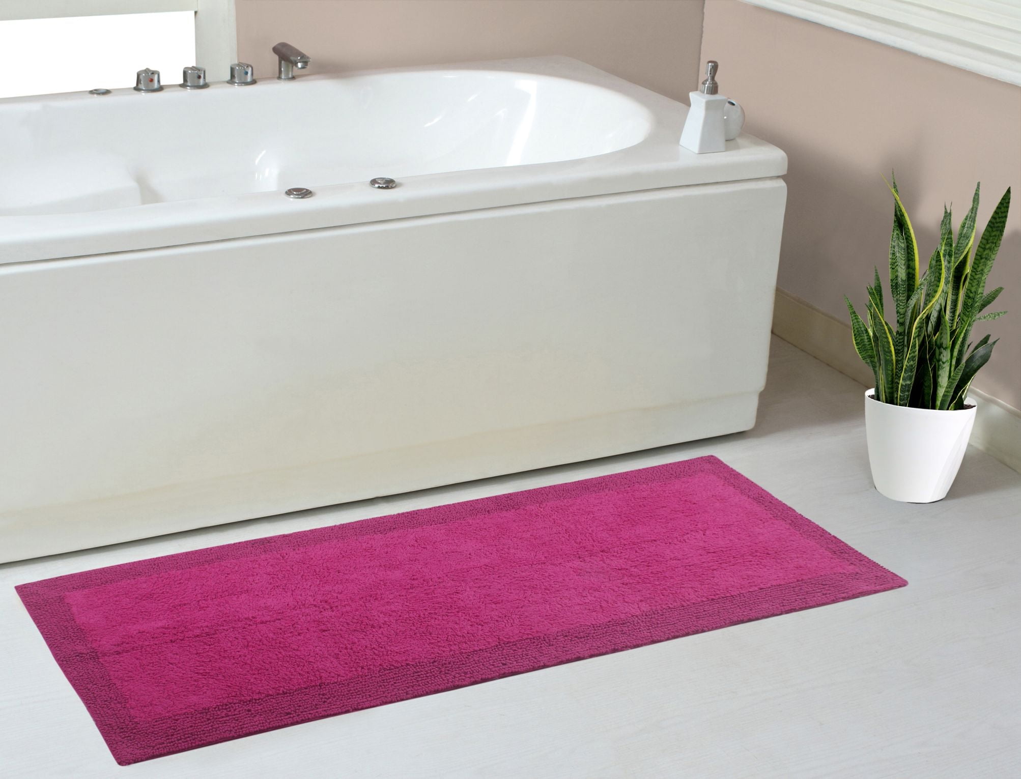 Home Weavers Luxury Collection Bathroom Rug 100% Cotton Reversible ...