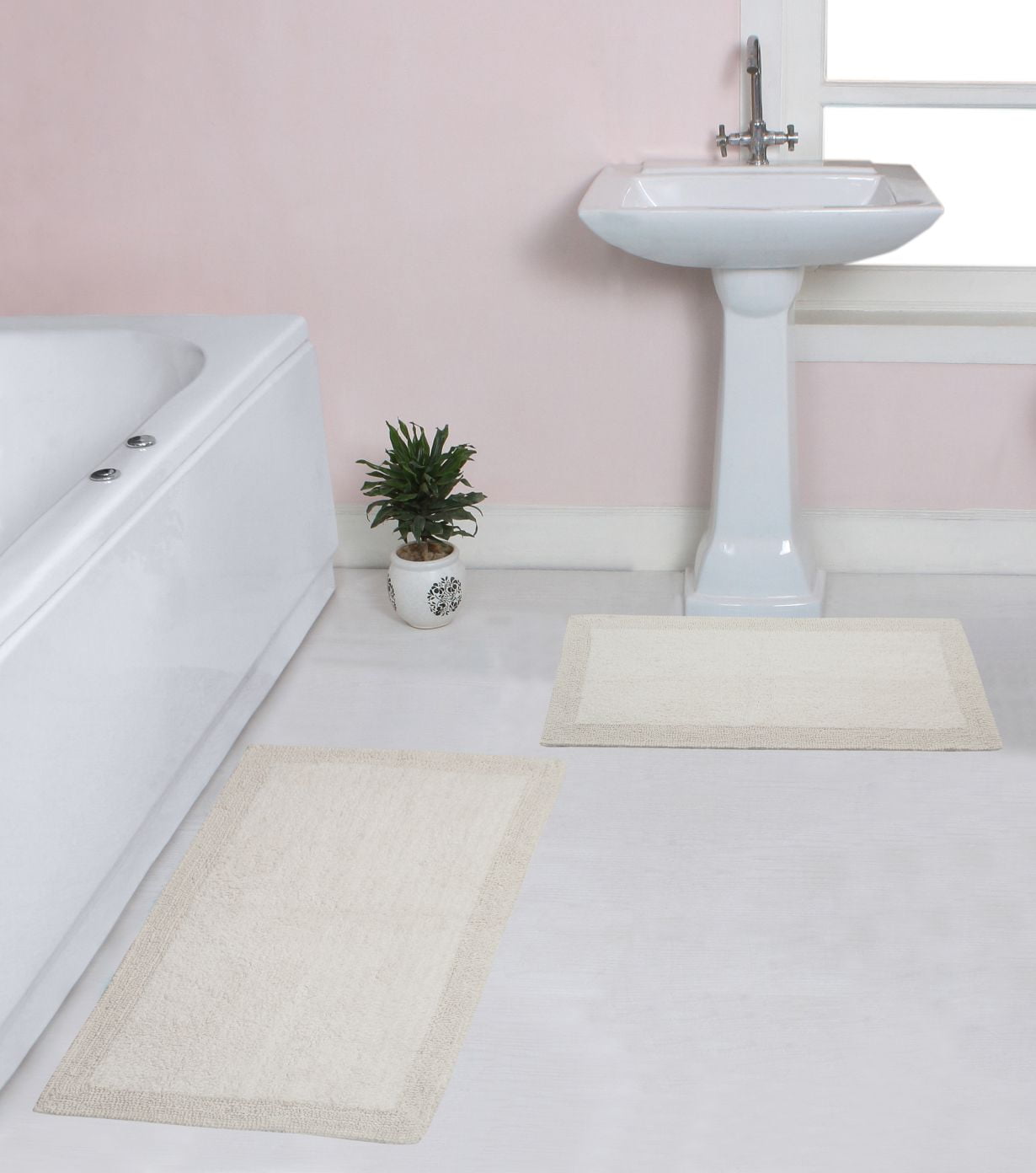 Home Weavers Luxury Collection Rugs 100% Cotton Reversible Bathroom ...