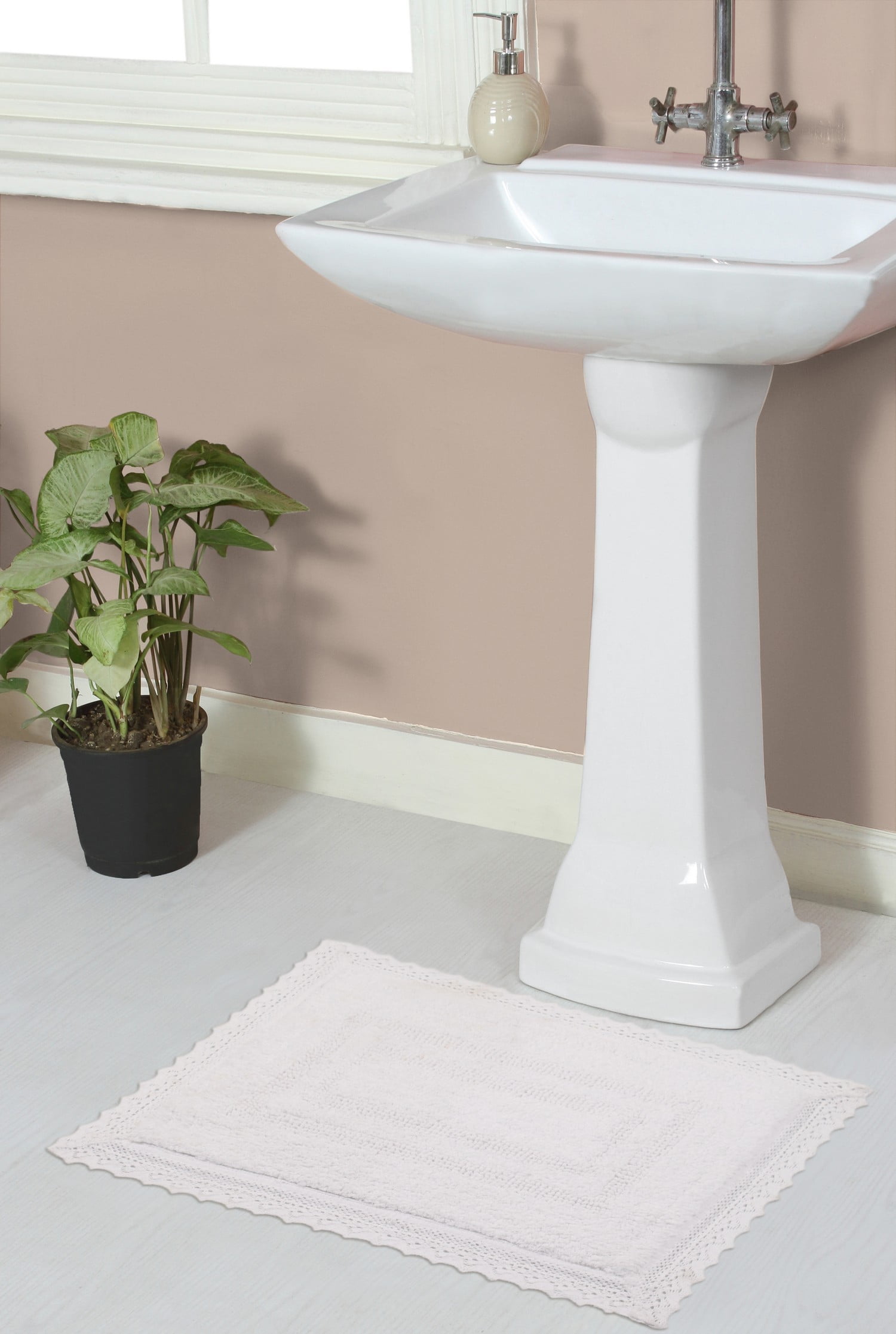 Home Weavers Opulent Bath Mat 100% Cotton Bathroom Rugs Set, Washable ...