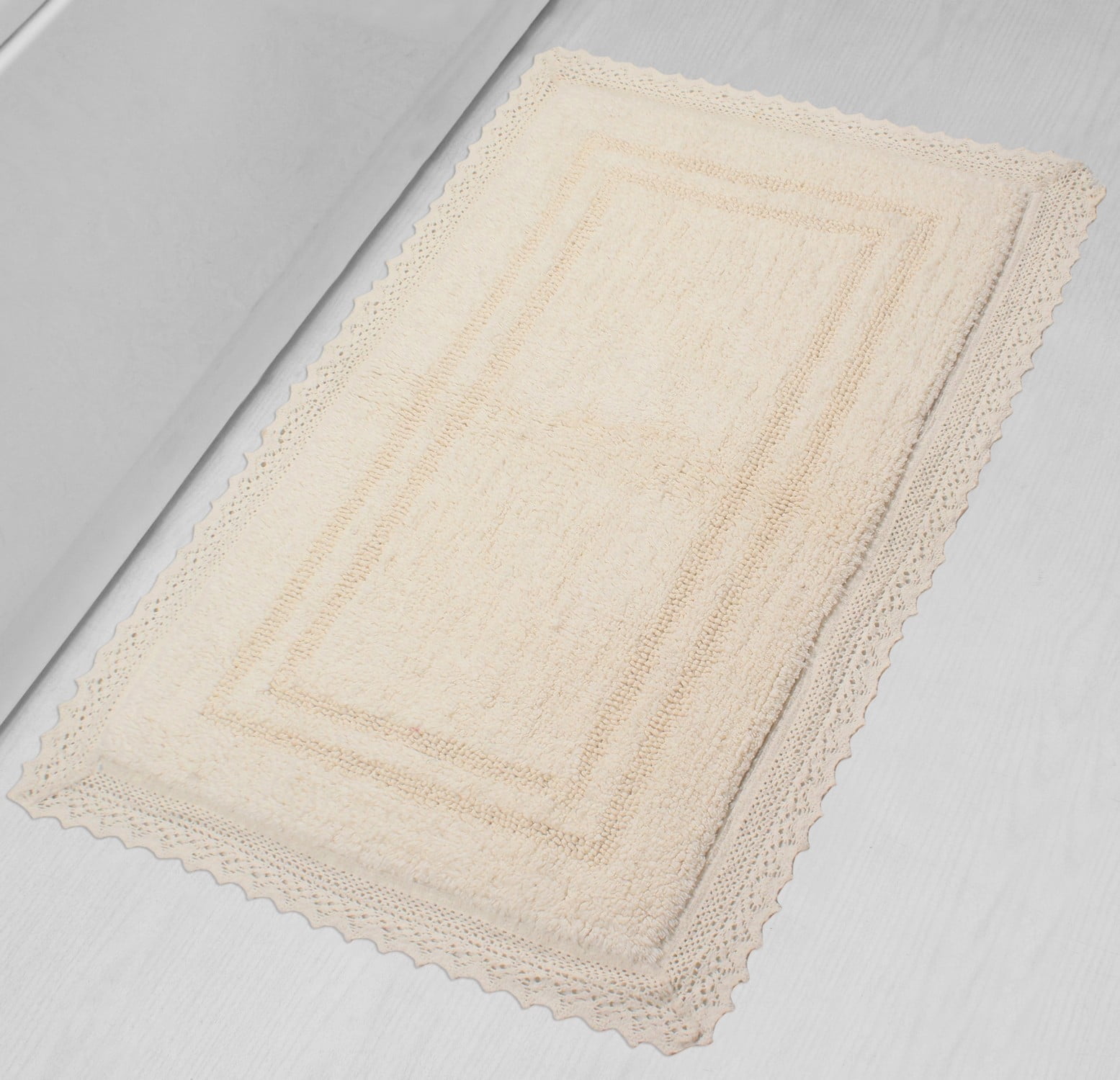 Home Weavers Opulent Bath Mat 100% Cotton Bathroom Rugs Set, Washable ...