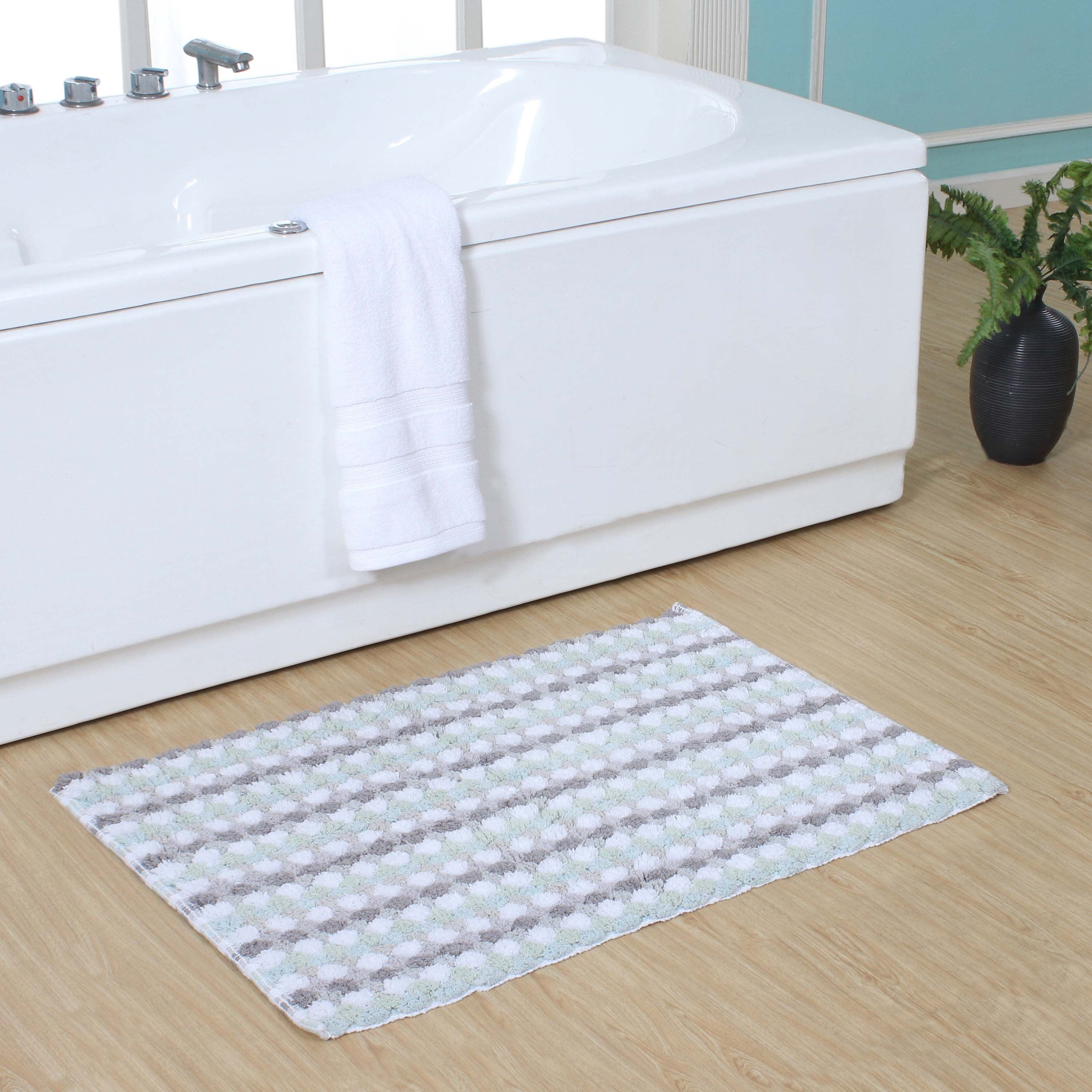 Home Weavers Orion Collection 100% Cotton Bathroom Rug, Non Slip ...