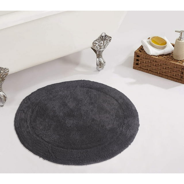 Home Weavers WaterFord Collection Bathroom Rug 100% Cotton Tufted Round ...
