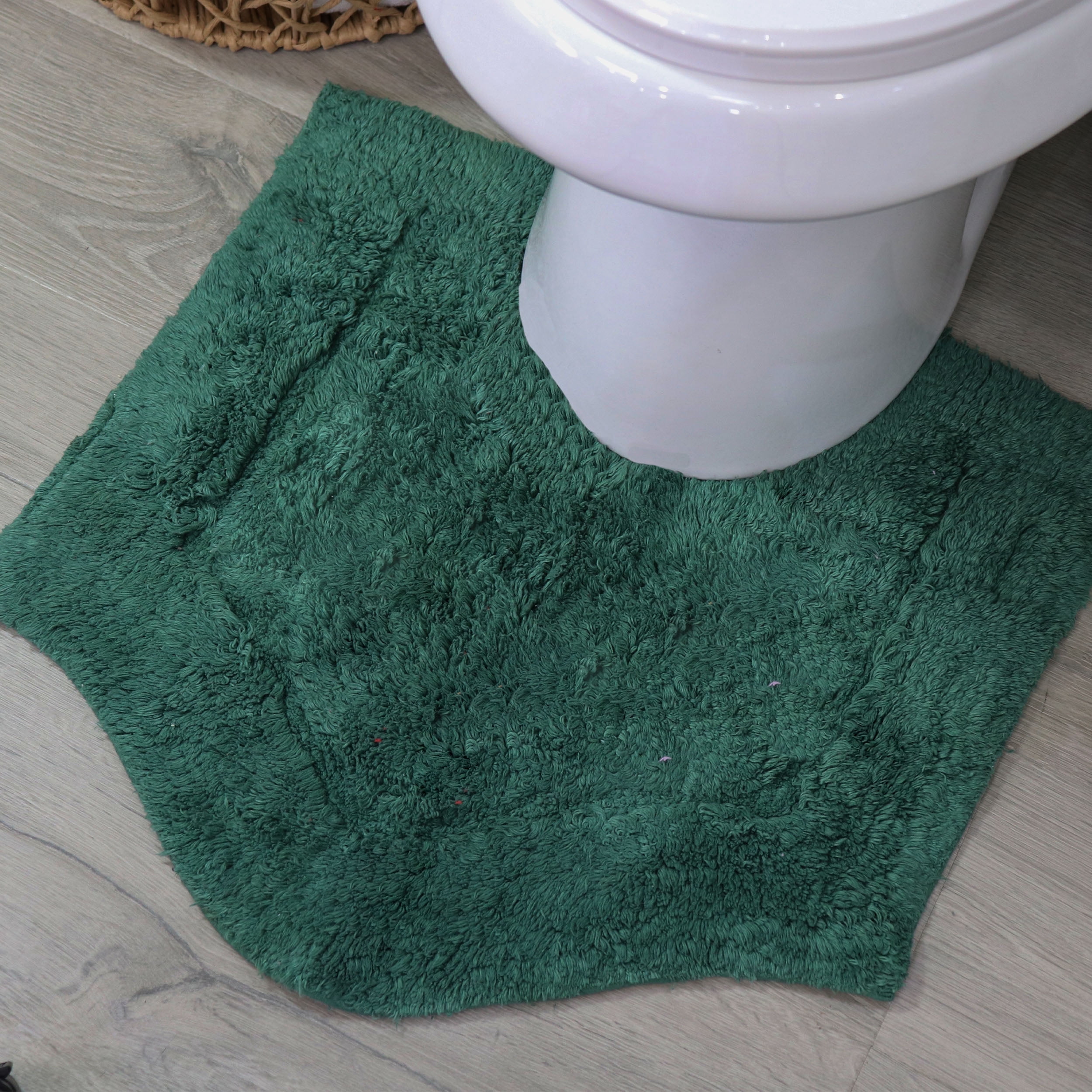 Home Weavers Waterford Contour Toilet Rug, Absorbent Bath Mat, 100% ...