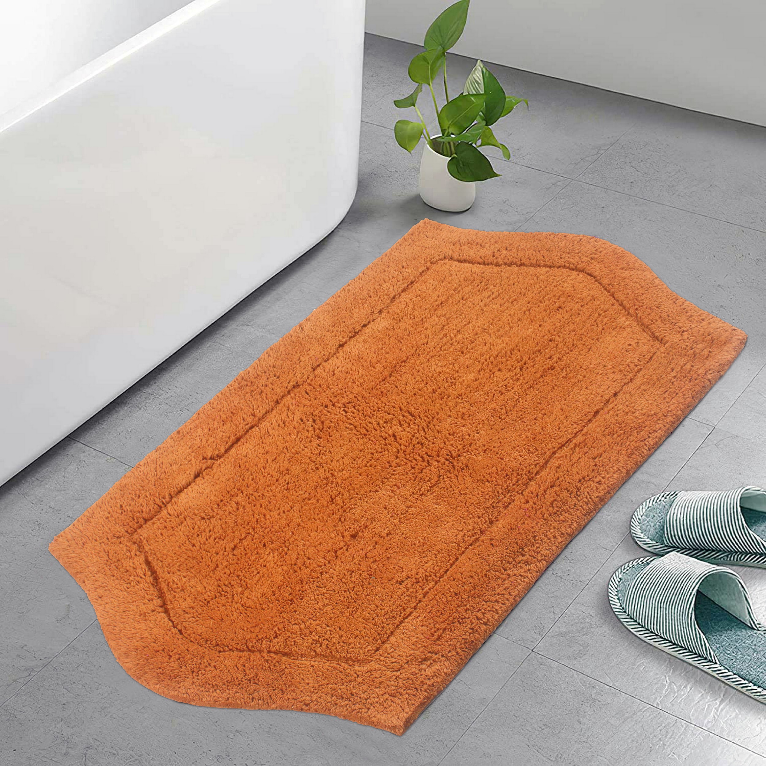 Home Weavers Waterford Collection 100% Cotton Tufted Bath Rug, Non-Slip ...