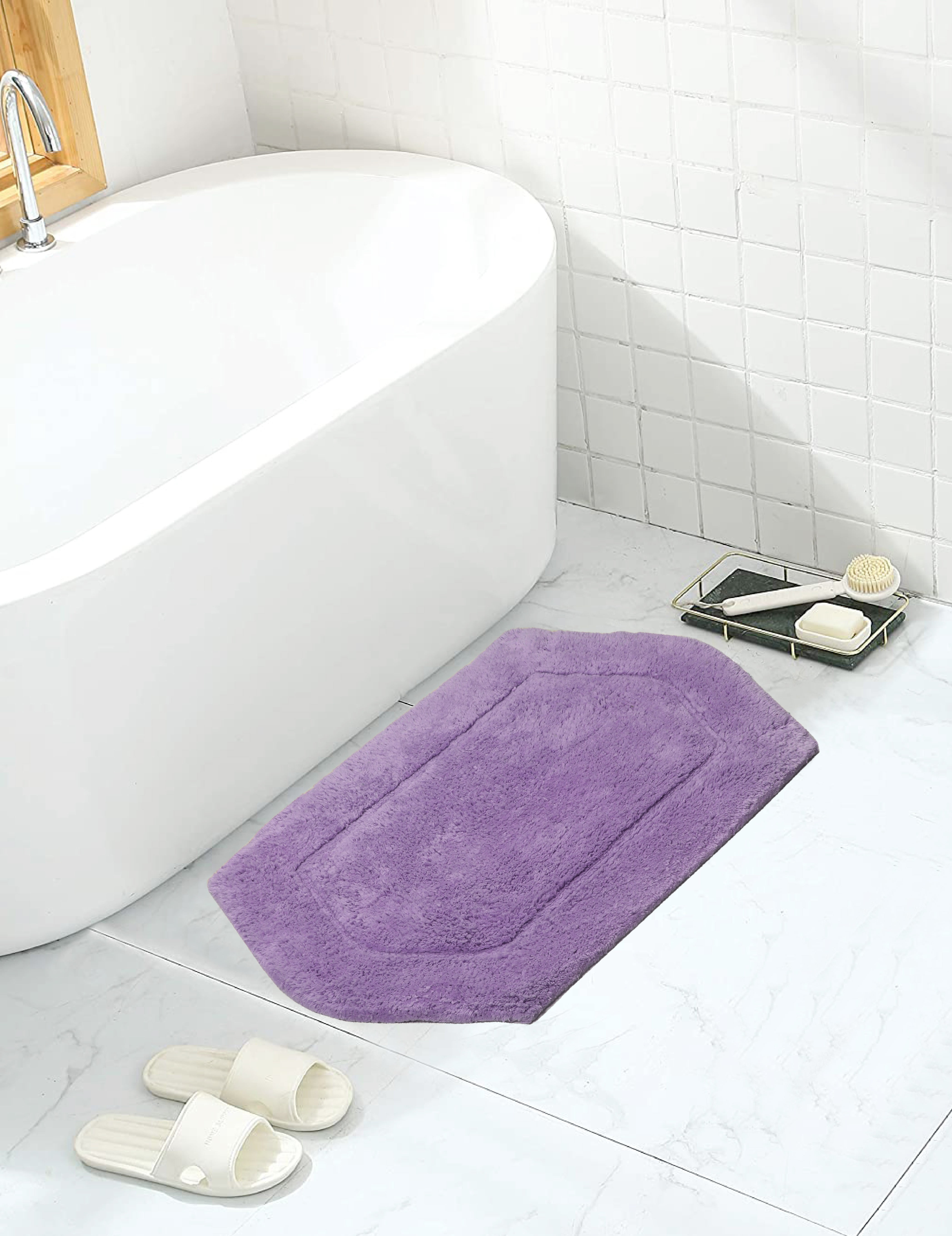 Home Weavers Waterford Collection 100% Cotton Non-Slip Bathroom Rug Set ...
