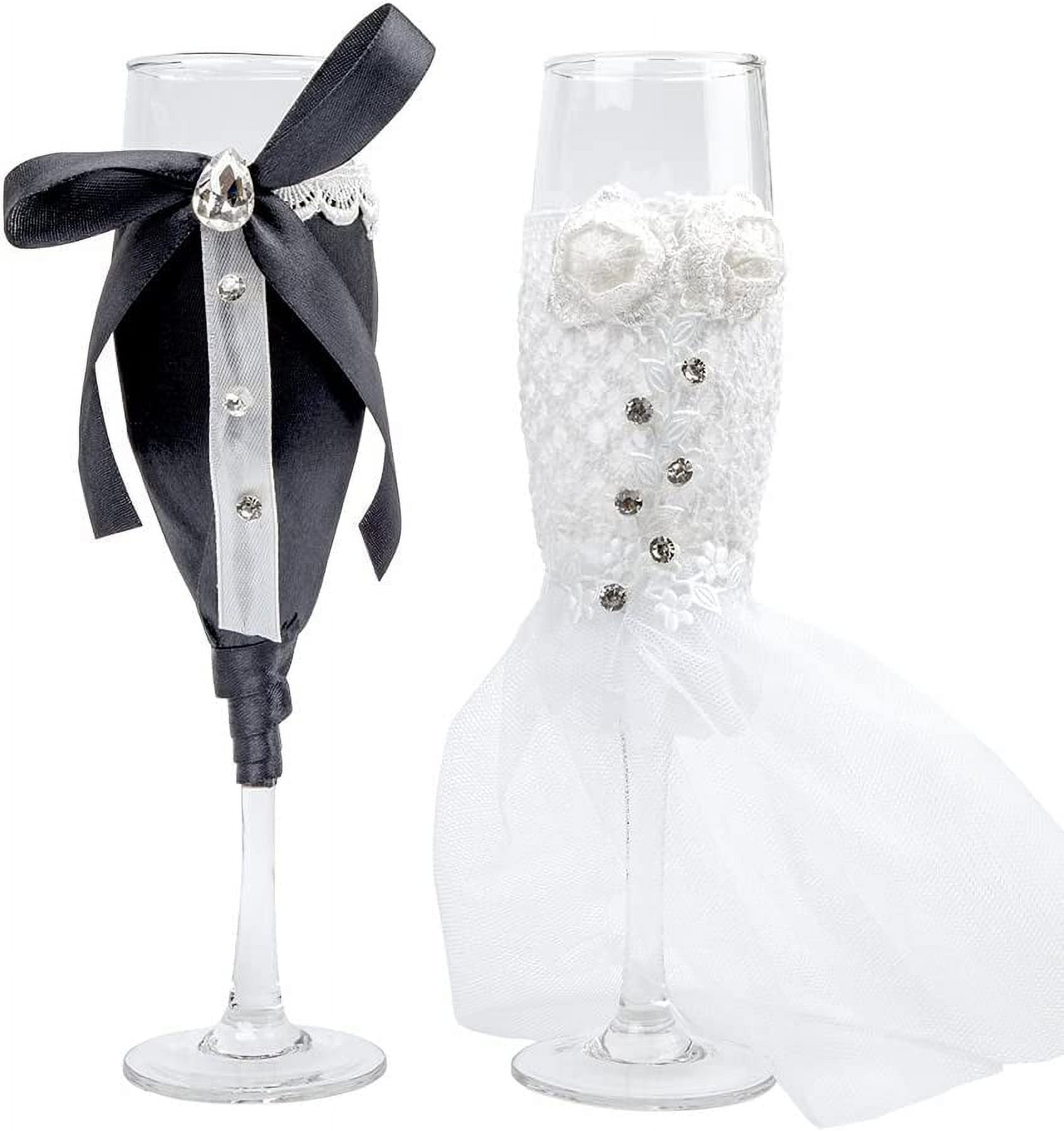 Home Wedding Reception Celebration Champagne Toasting Flute Set of 2 ...