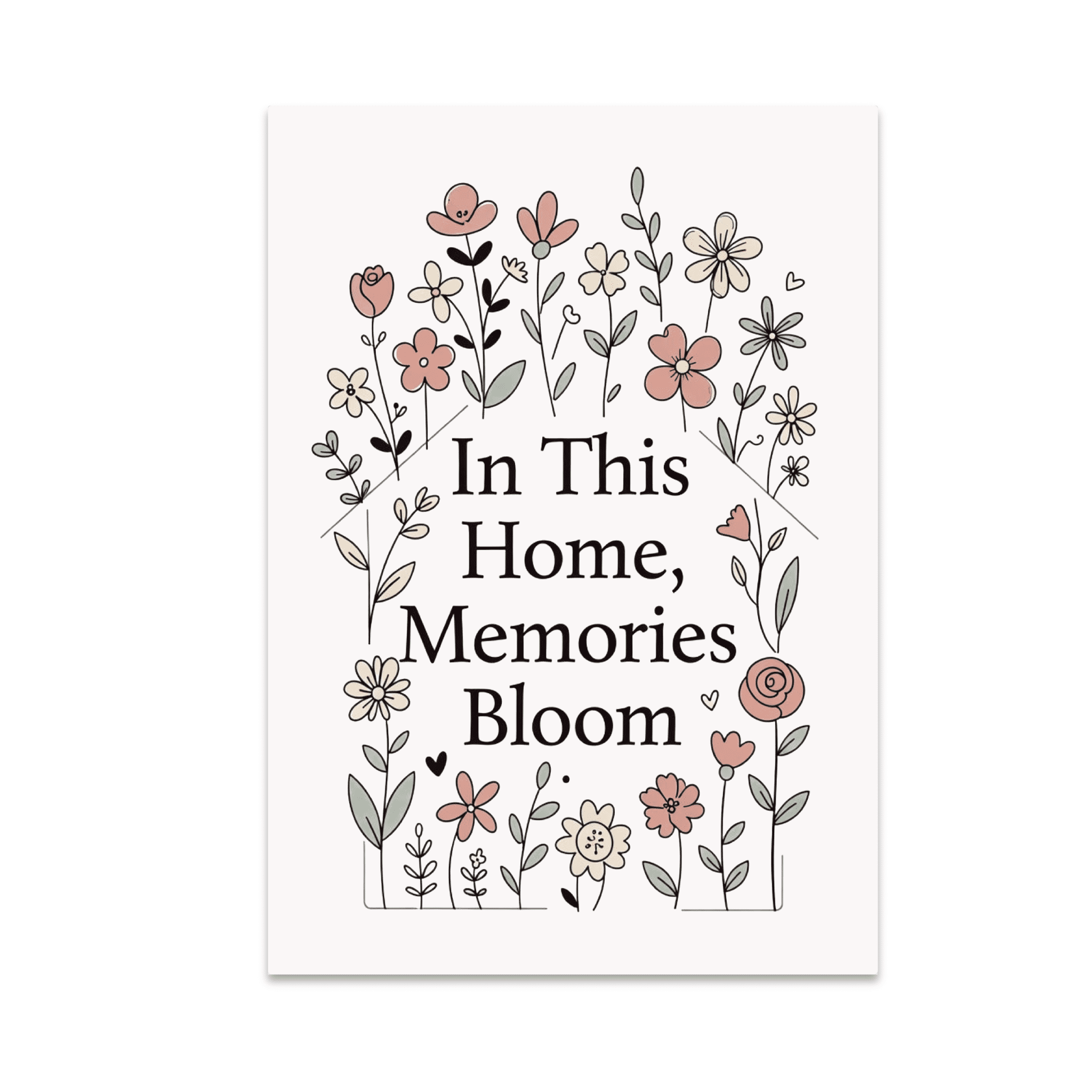 Home Where Memories Bloom - Family Wall Art - 13x19 Poster Print ...