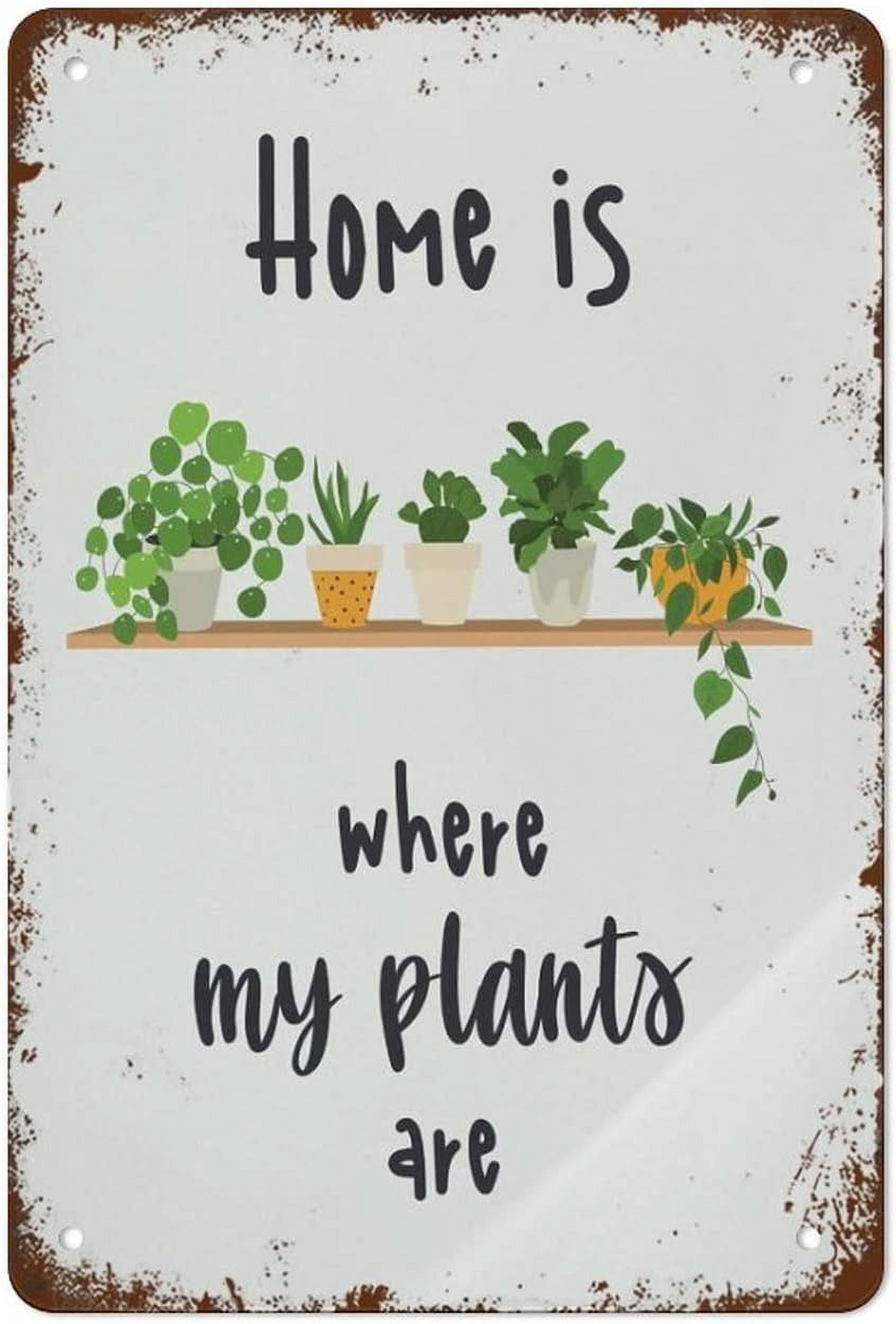 Home is Where My Plants are Plant Mom Gift Plant Lovers Wall Art Print ...